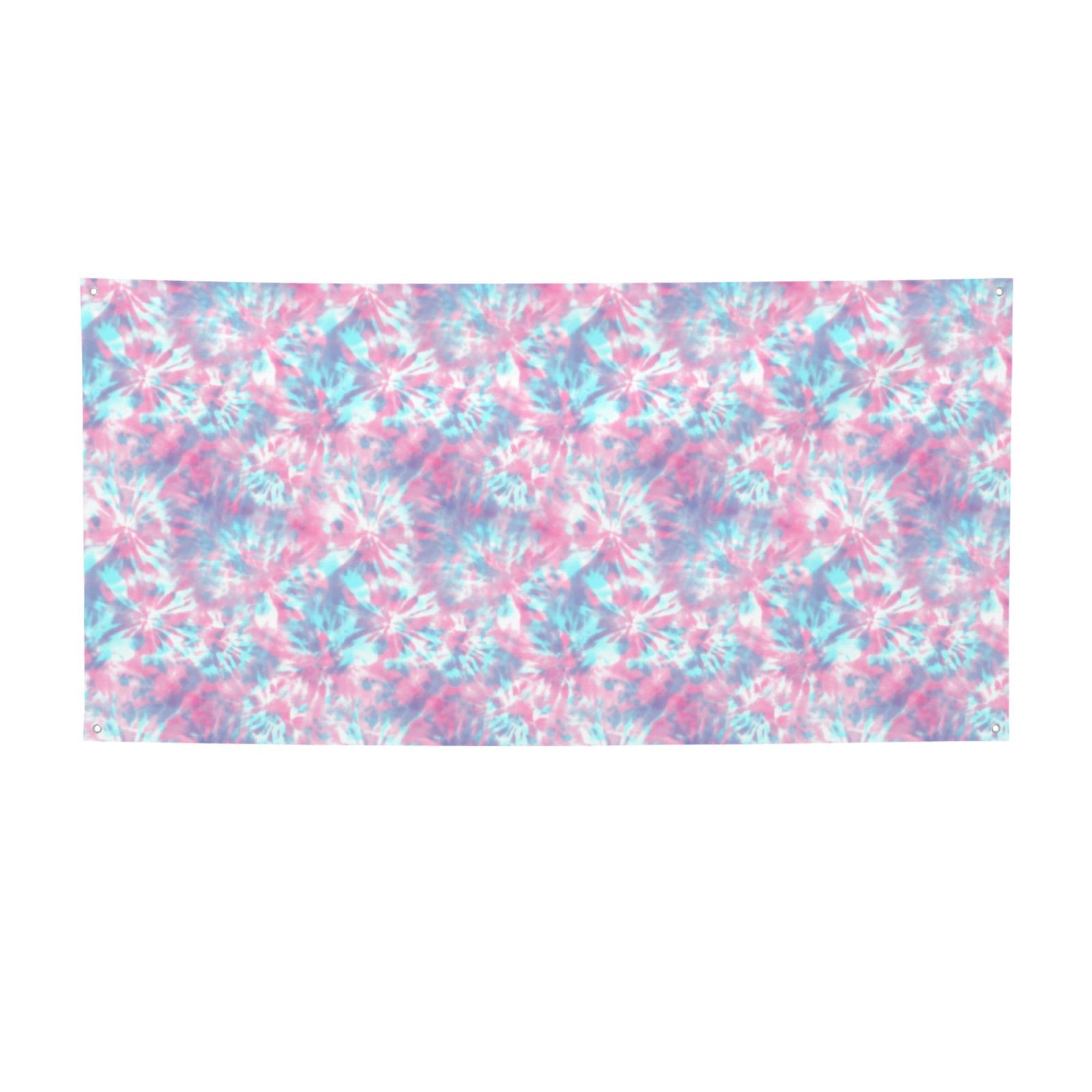 Zufioo Tie Dye Print Holiday Banners, Party Banners, Hanging Flags, Bar ...