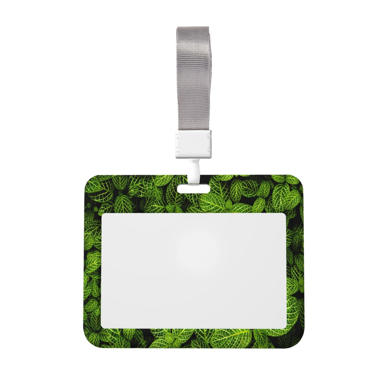 Zufioo Tiny Green Fern Leaves Print Work Badge Protective Case ...