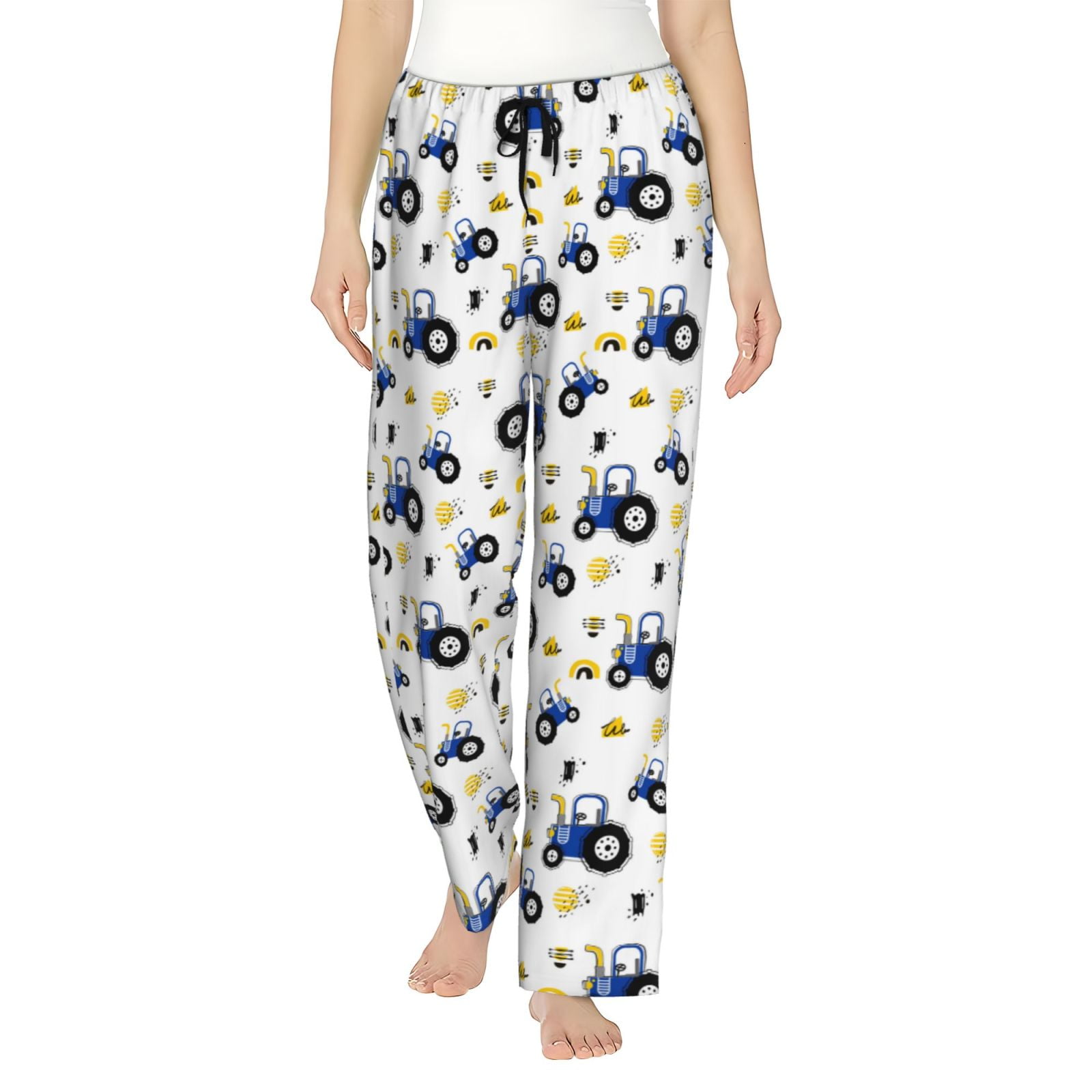 Zufioo Tractor And Vehicle Women Pajama Pants Drawstring Pajama Pants ...