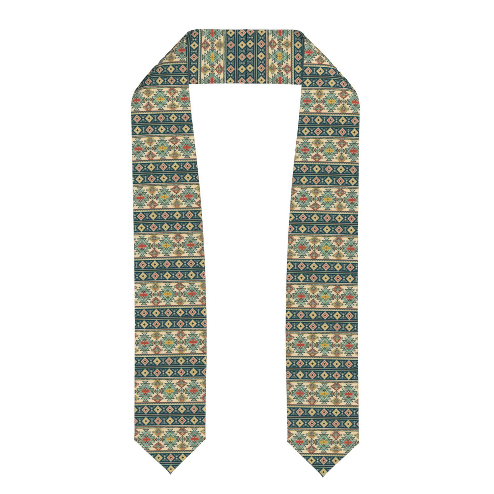 Zufioo Traditional Tribal Aztec1 Print Graduation Shawl Ribbon ...