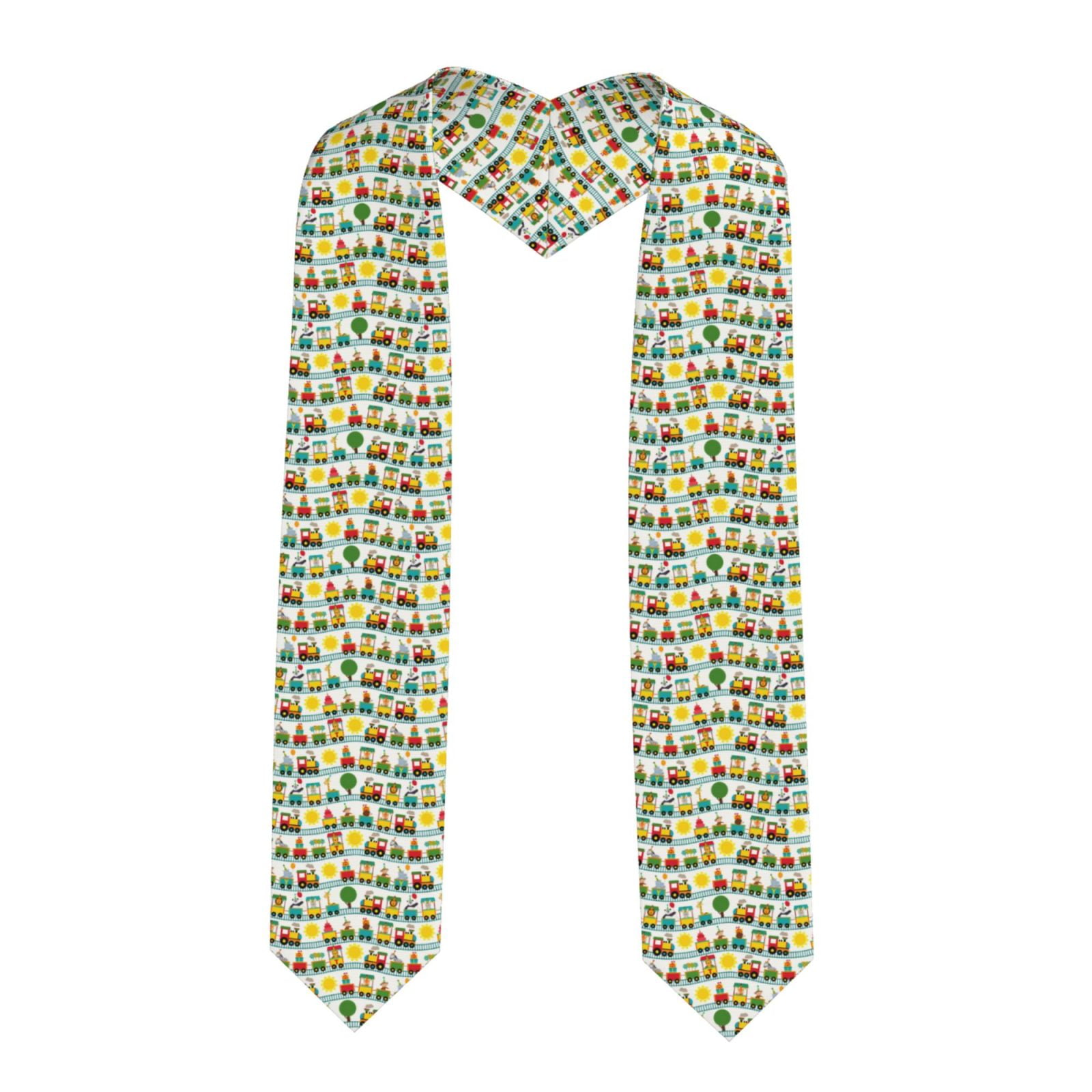 Zufioo Train With Animals Print Graduation Shawl Ribbon, Graduation ...