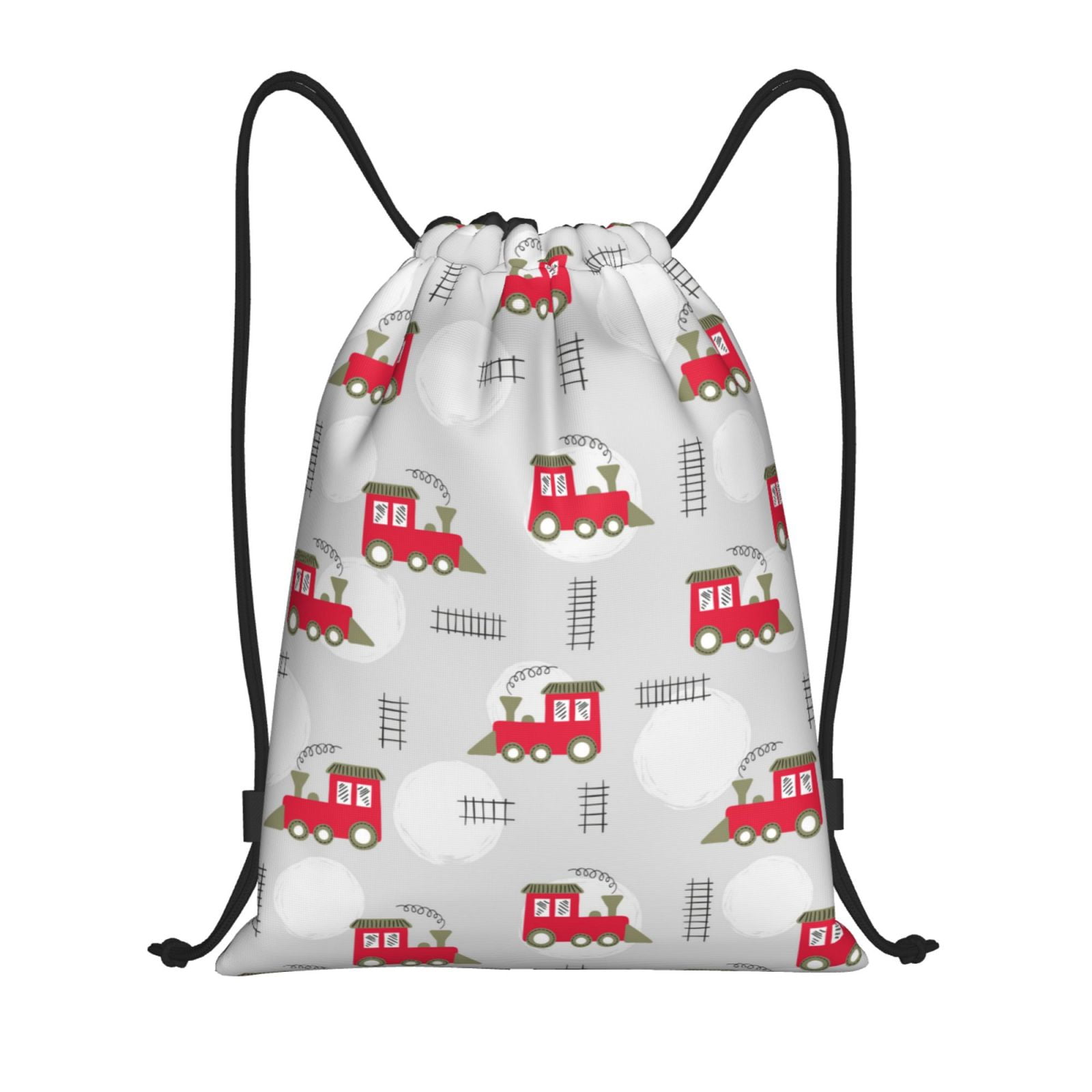 Zufioo Trains Sports Cinch Sack Gym String Bags Machine Washable Heavy ...