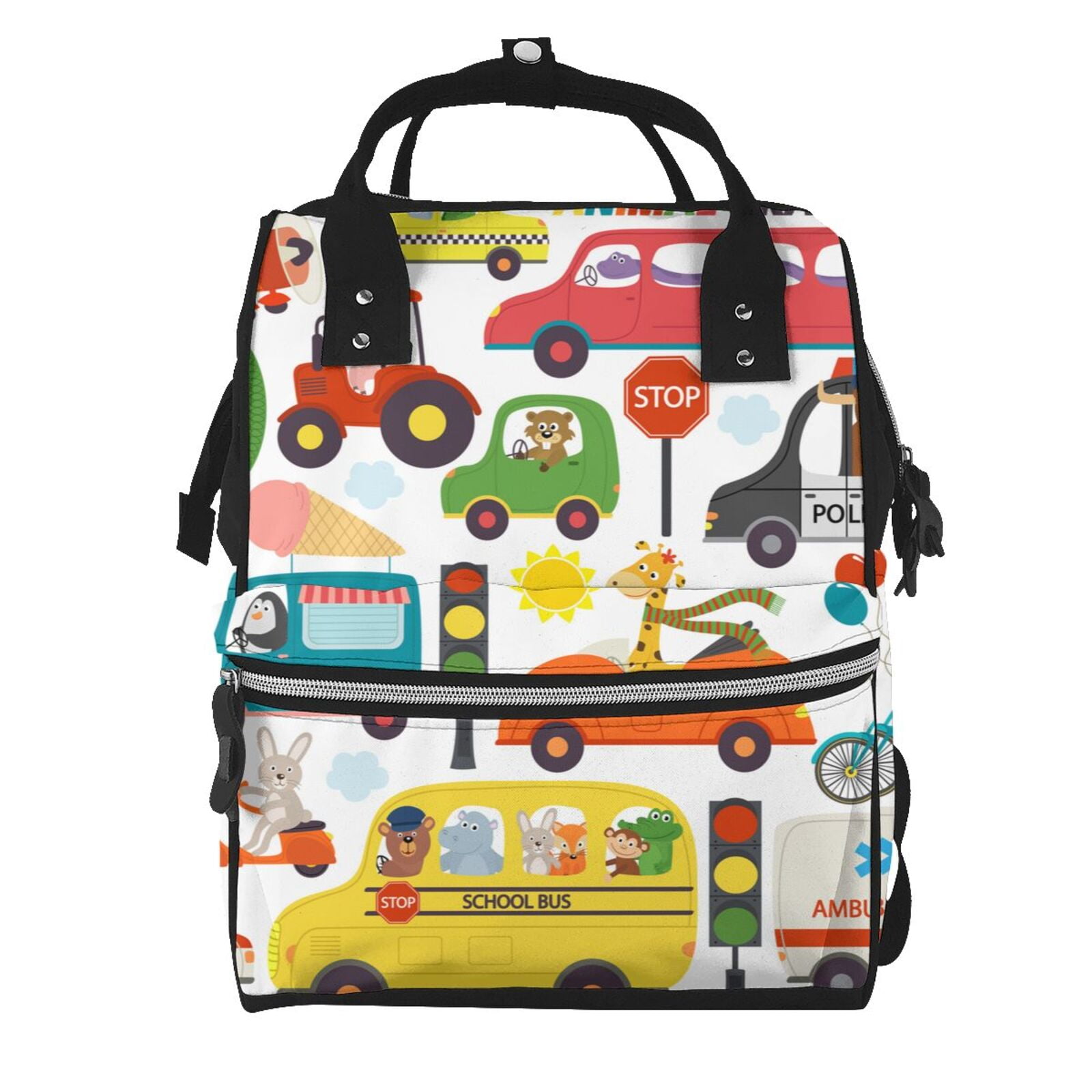Zufioo Transports with Animals Print Large capacity mommy bag, diaper ...