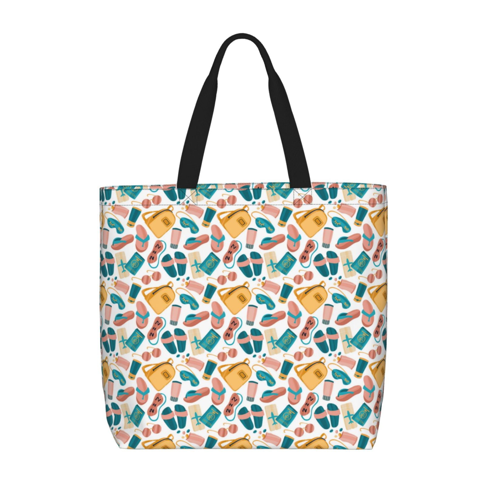 Zufioo Travel Elements Print Large Capacity Single Shoulder Convenient ...