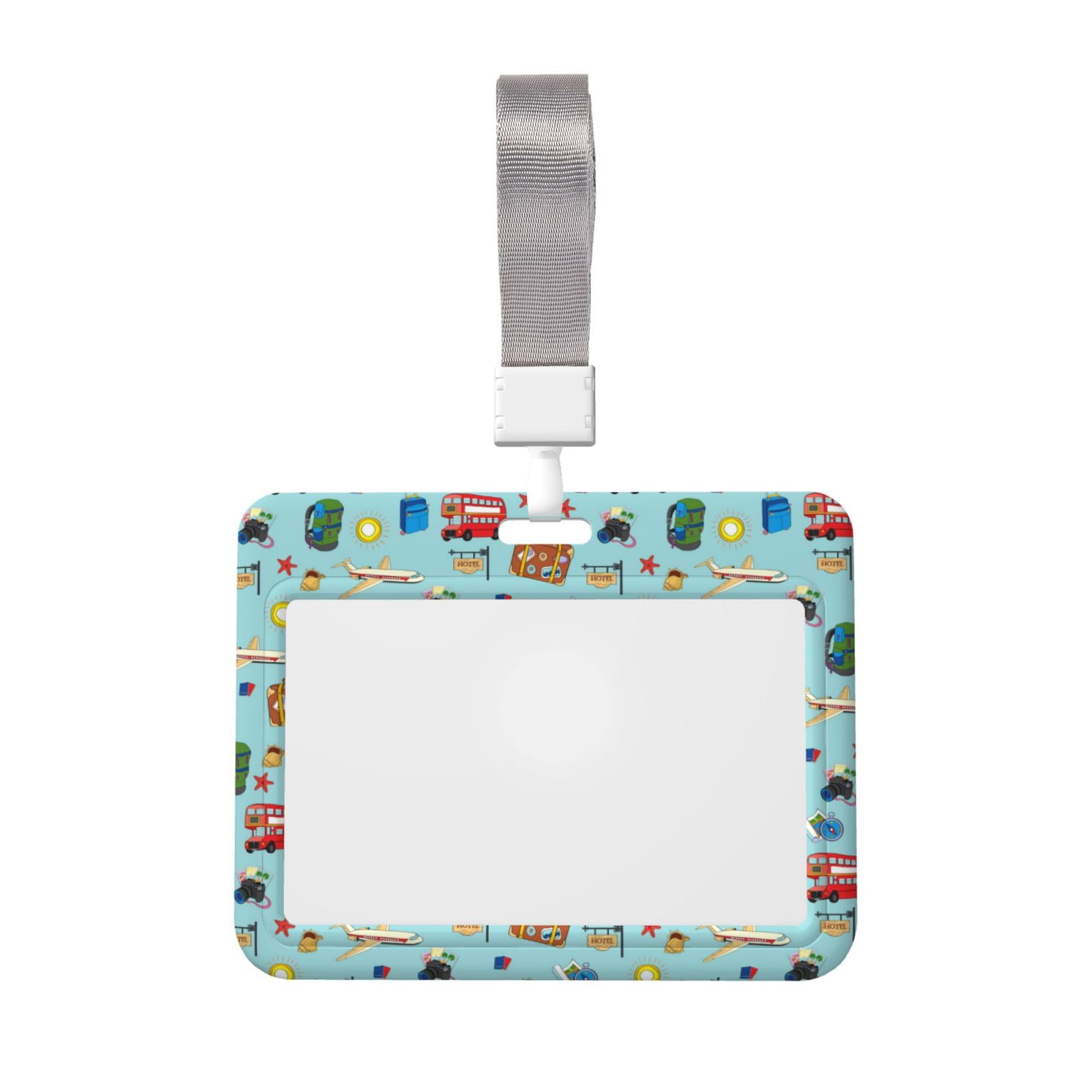 Zufioo Travel1 Print Work Badge Protective Case, Waterproof Lanyard ...