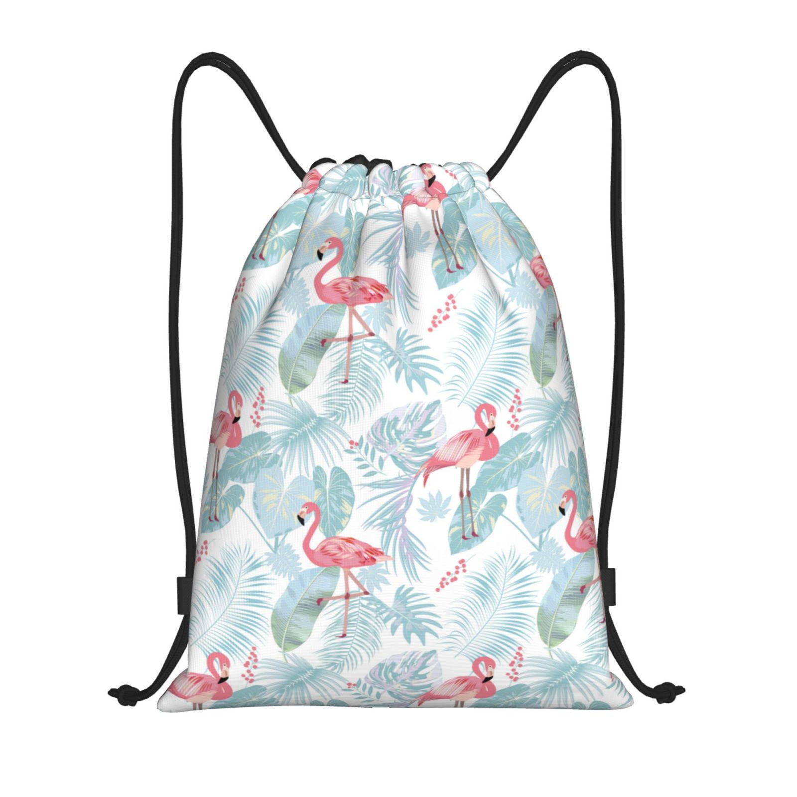 Zufioo Tropical Flamingo Sports Cinch Sack Gym String Bags Machine ...