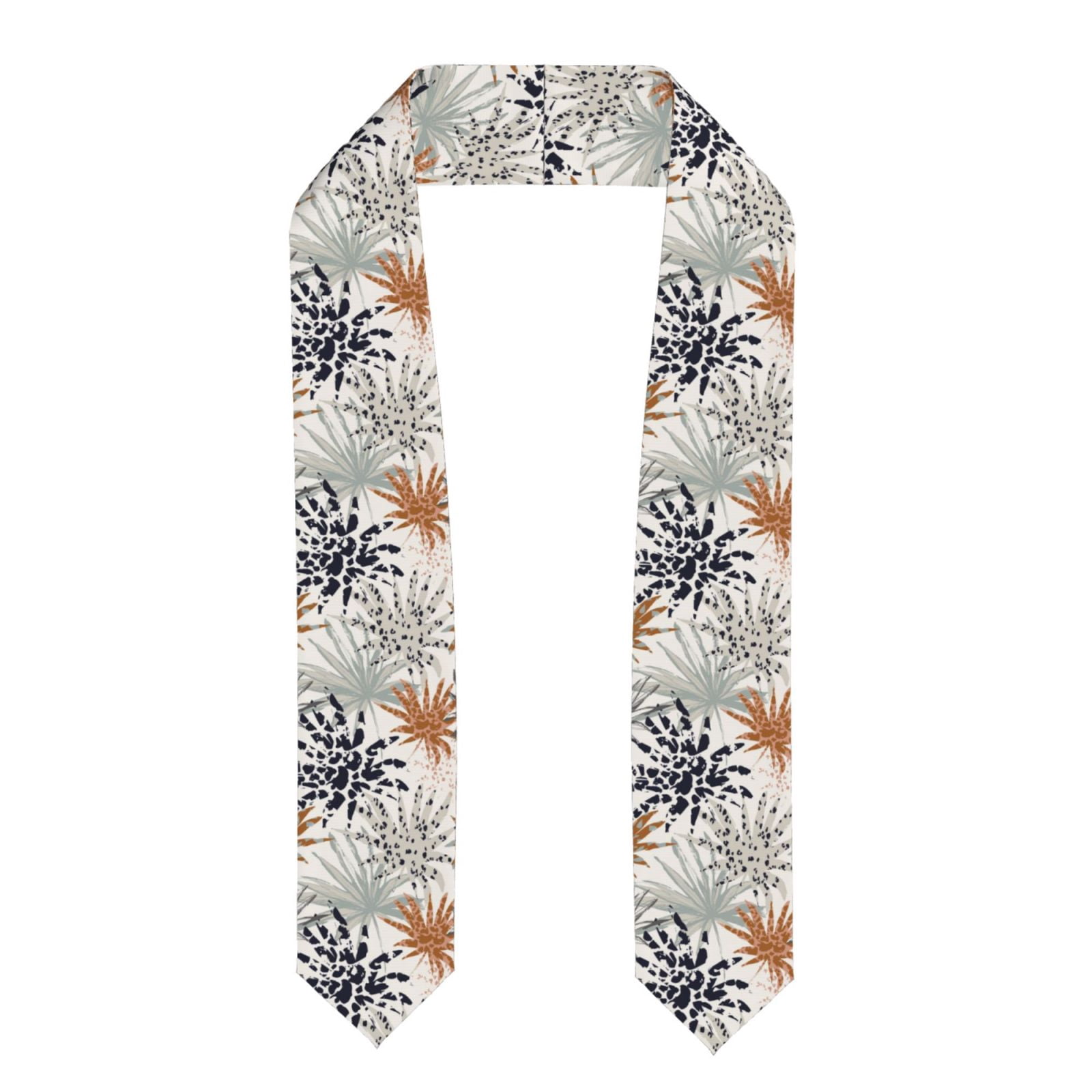 Zufioo Tropical Leaves Print Graduation Shawl Ribbon, Graduation Ribbon ...