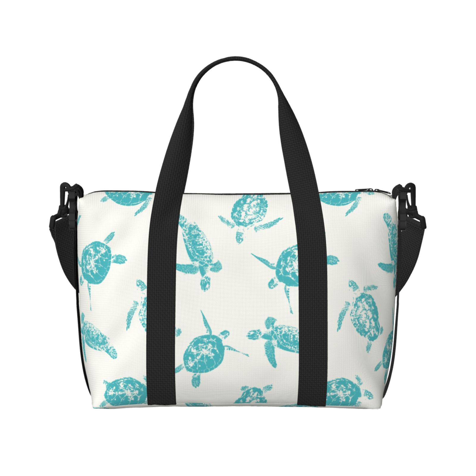 Zufioo Turtle Pattern Hand-held Travel Bag, Waterproof Adjustable ...