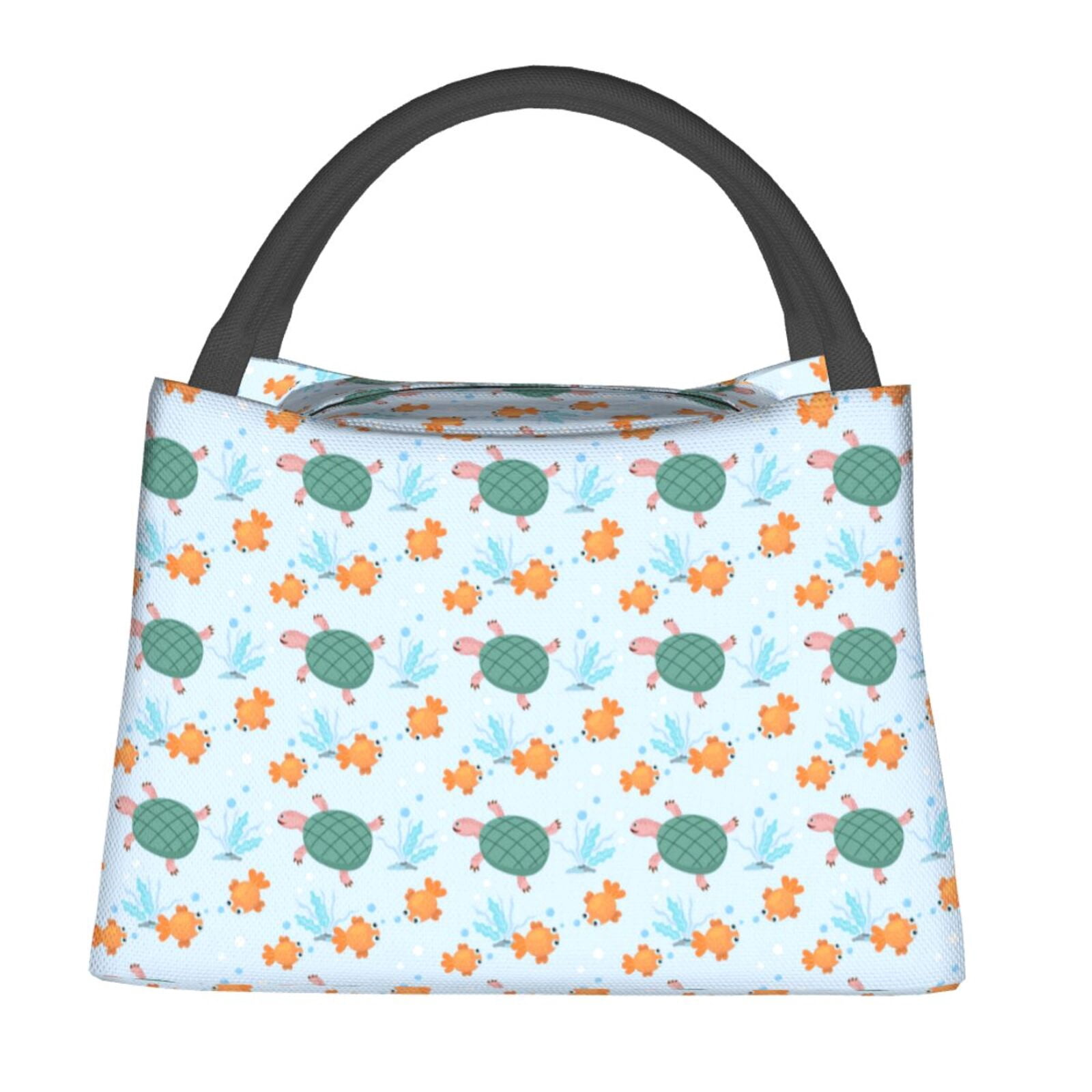 Zufioo Turtles And Goldfish Insulated Reusable Grocery Bags,Cooler Bag ...