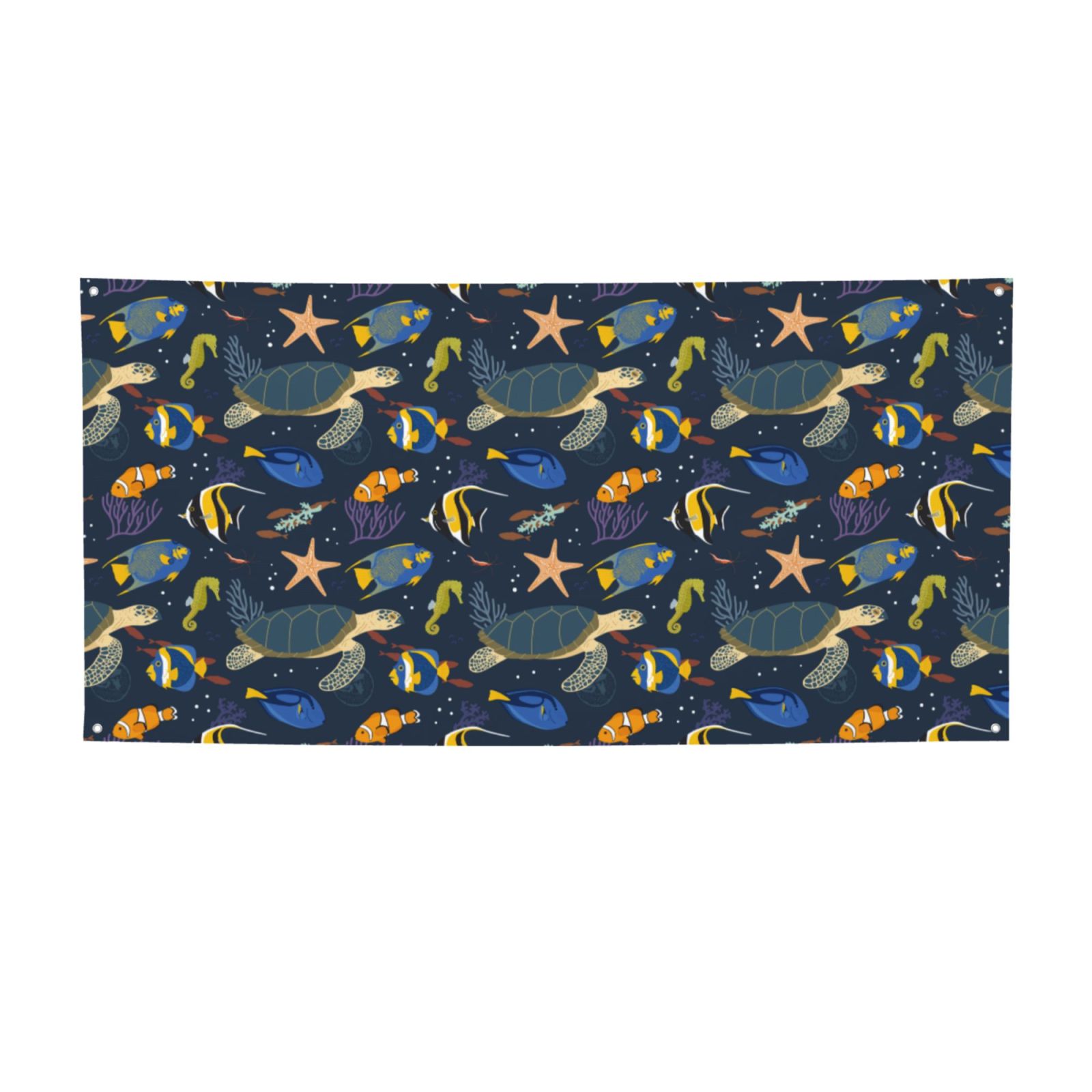 Zufioo Undersea Animals Print Holiday Banners, Party Banners, Hanging ...