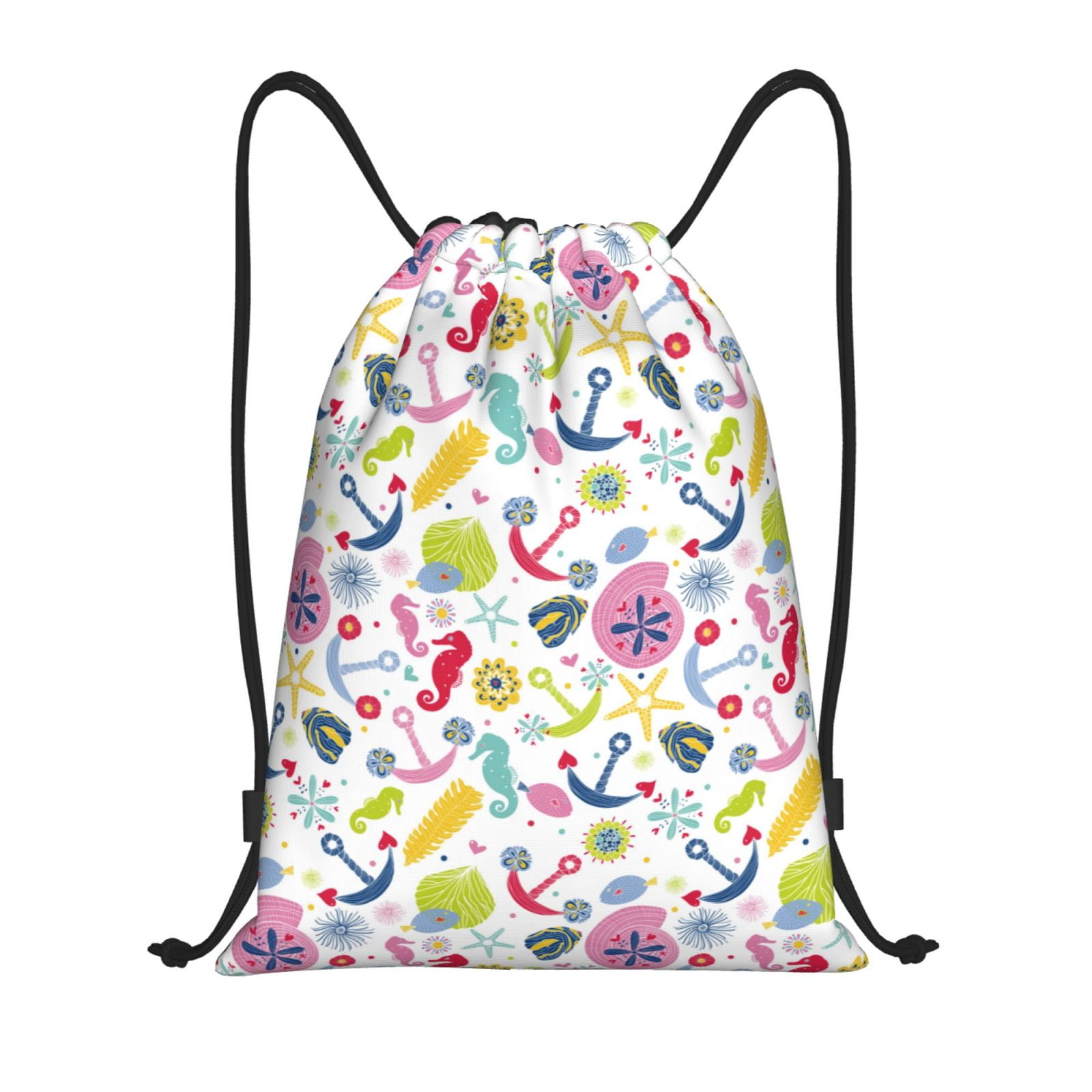 Zufioo Undersea Seahorse Sports Cinch Sack Gym String Bags Machine ...