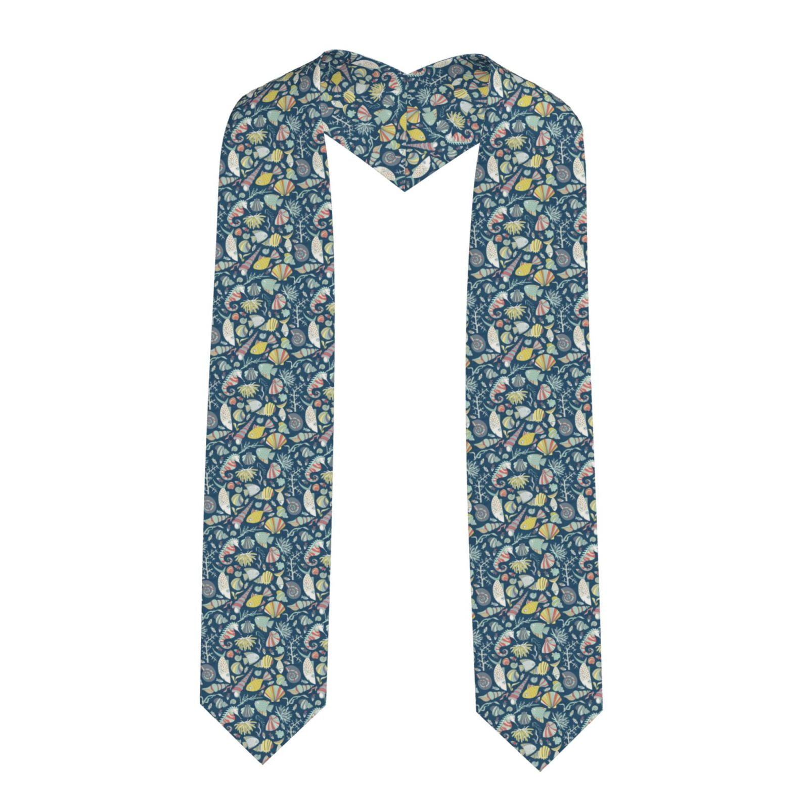 Zufioo Underwater Creature Print Graduation Shawl Ribbon, Graduation ...
