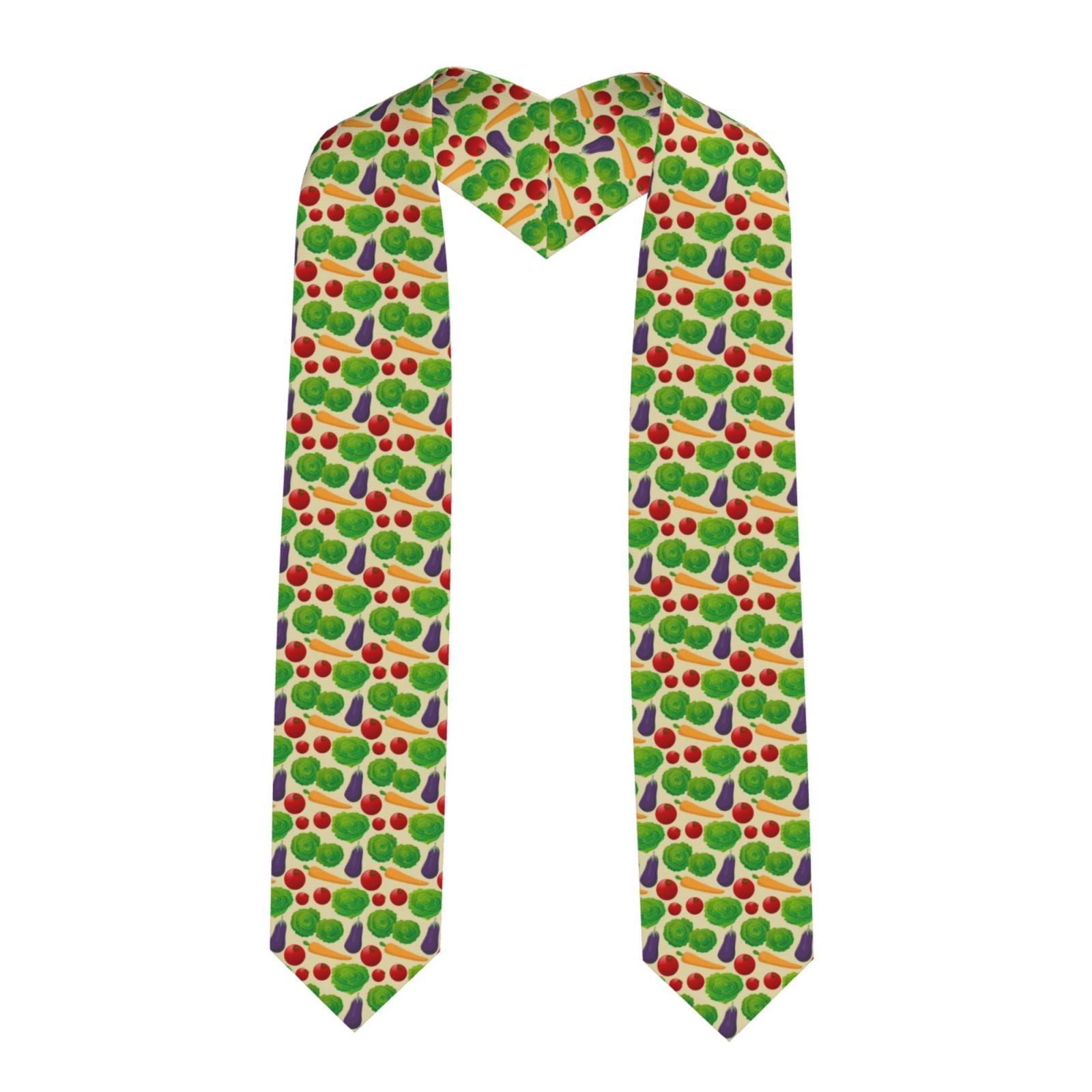 Zufioo Vegetable Print Graduation Shawl Ribbon, Graduation Ribbon for ...