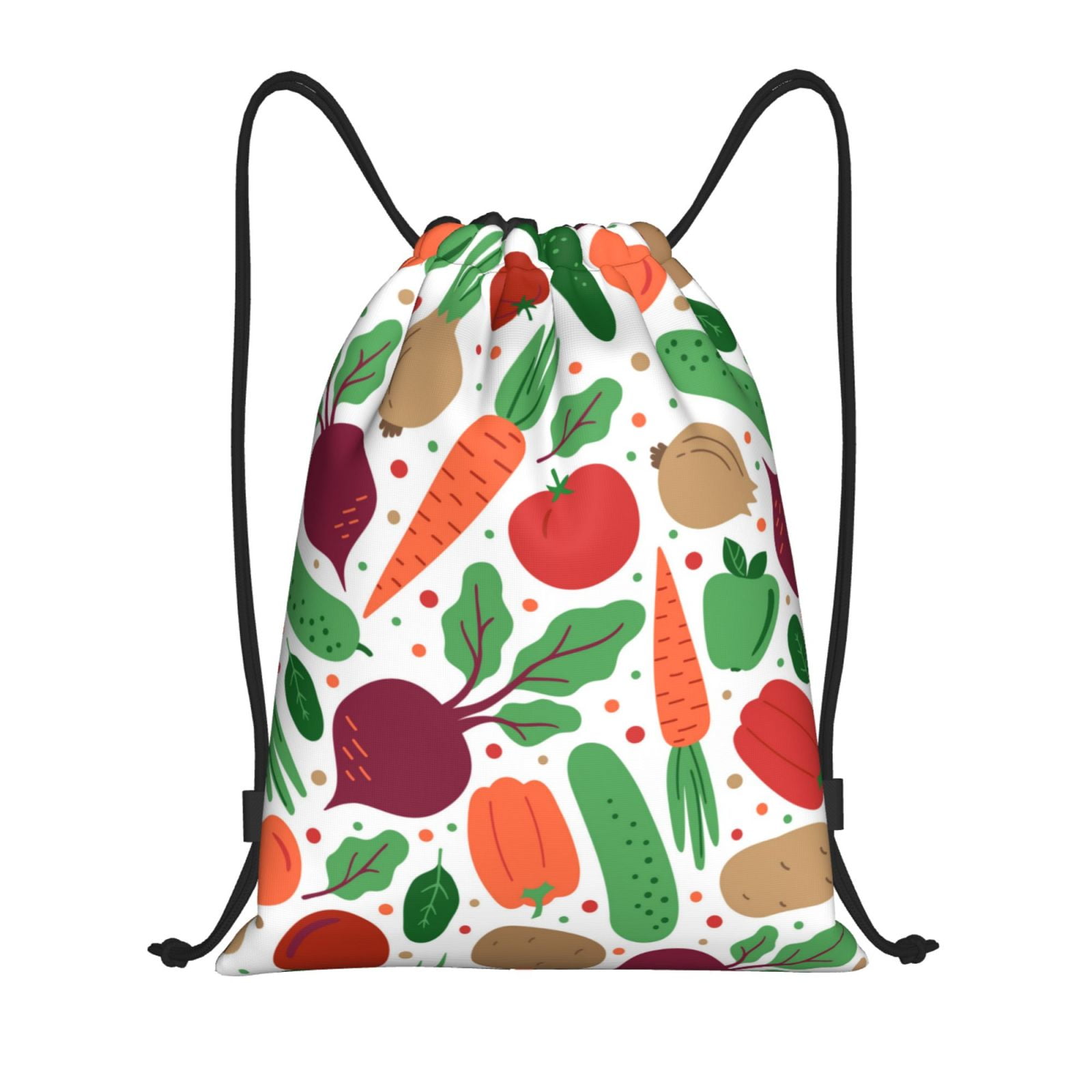 Zufioo Vegetables Sports Cinch Sack Gym String Bags Machine Washable ...