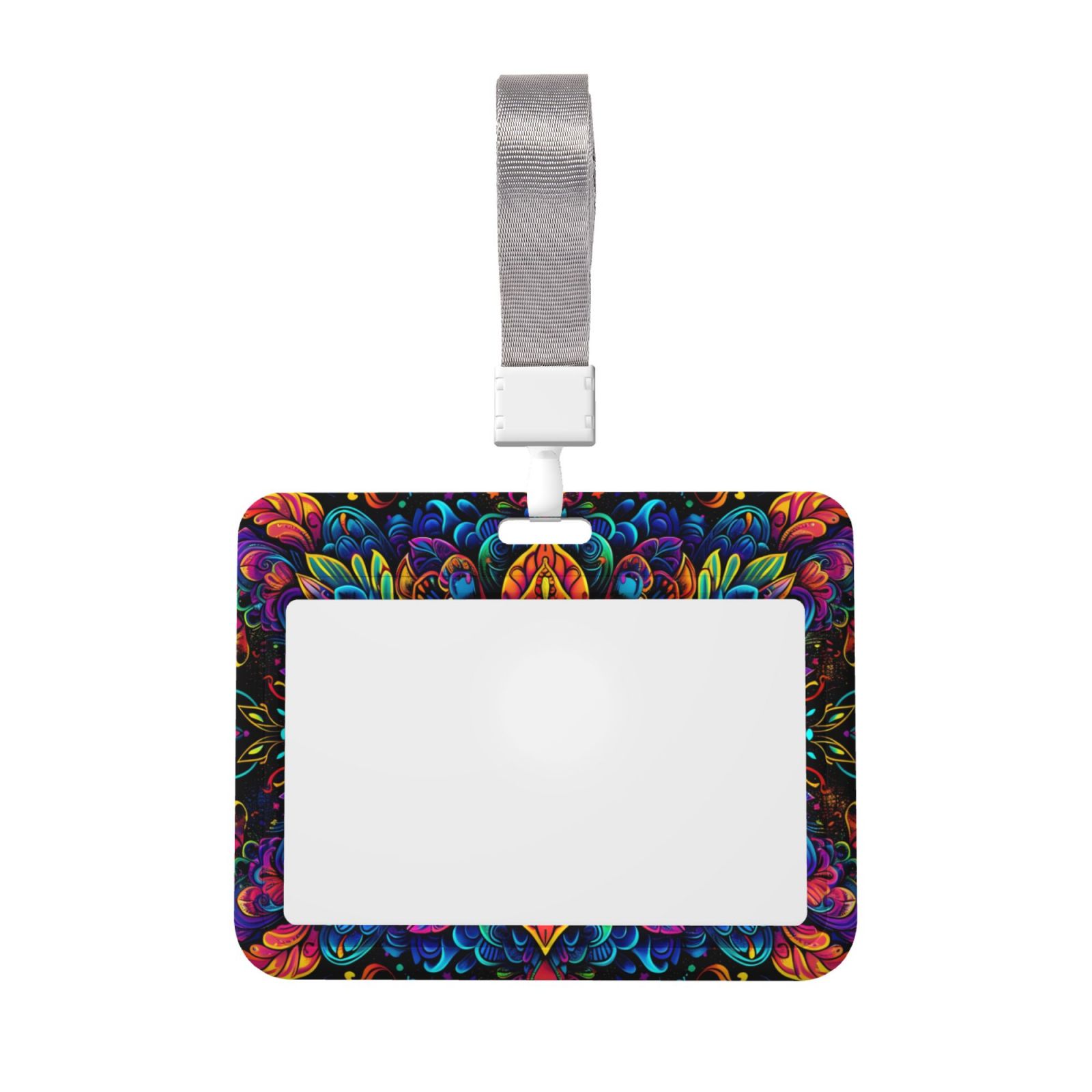 Zufioo Vibrant Psychedelic Eye Print Work Badge Protective Case ...