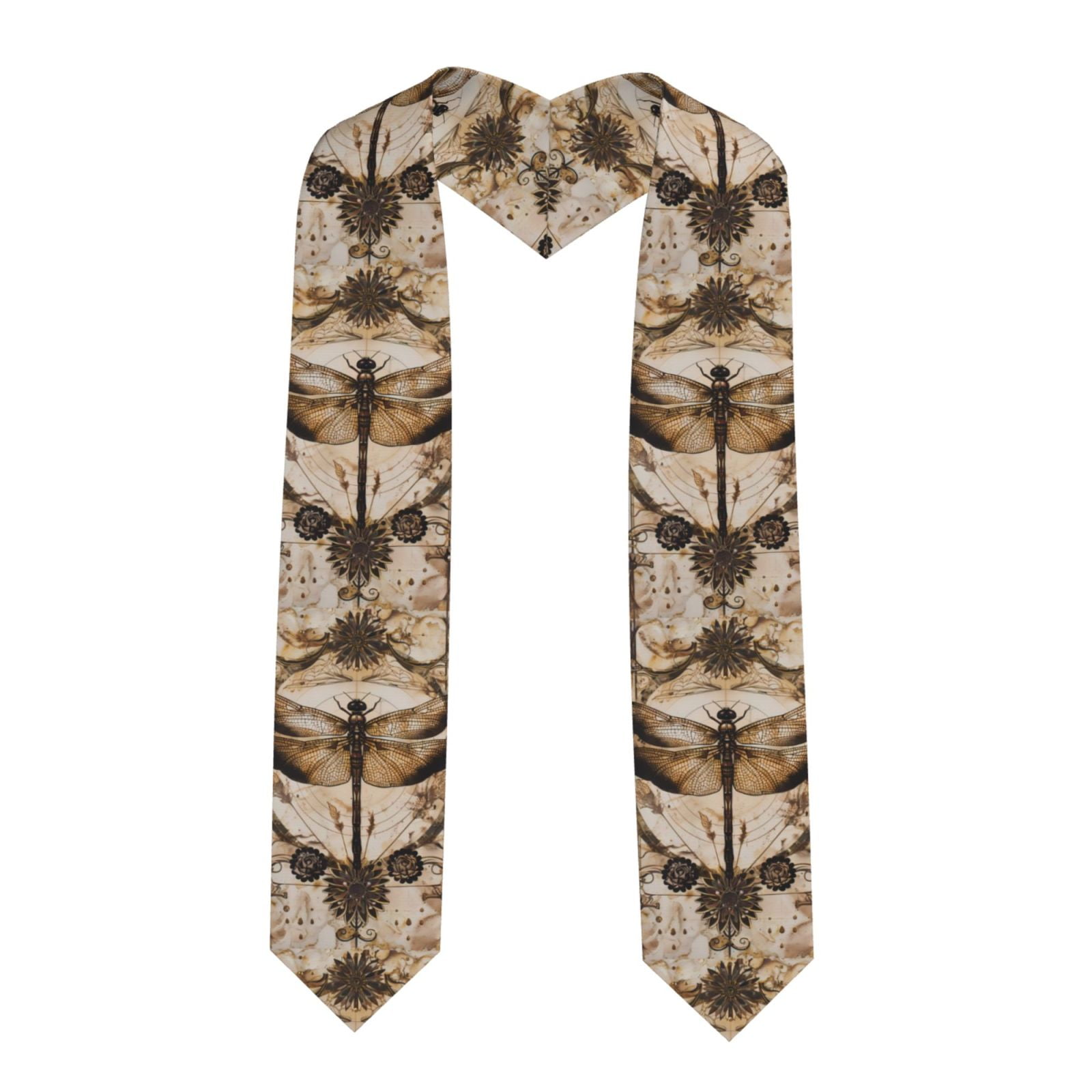 Zufioo Vintage Dragonfly Artwork Print Graduation Shawl Ribbon ...