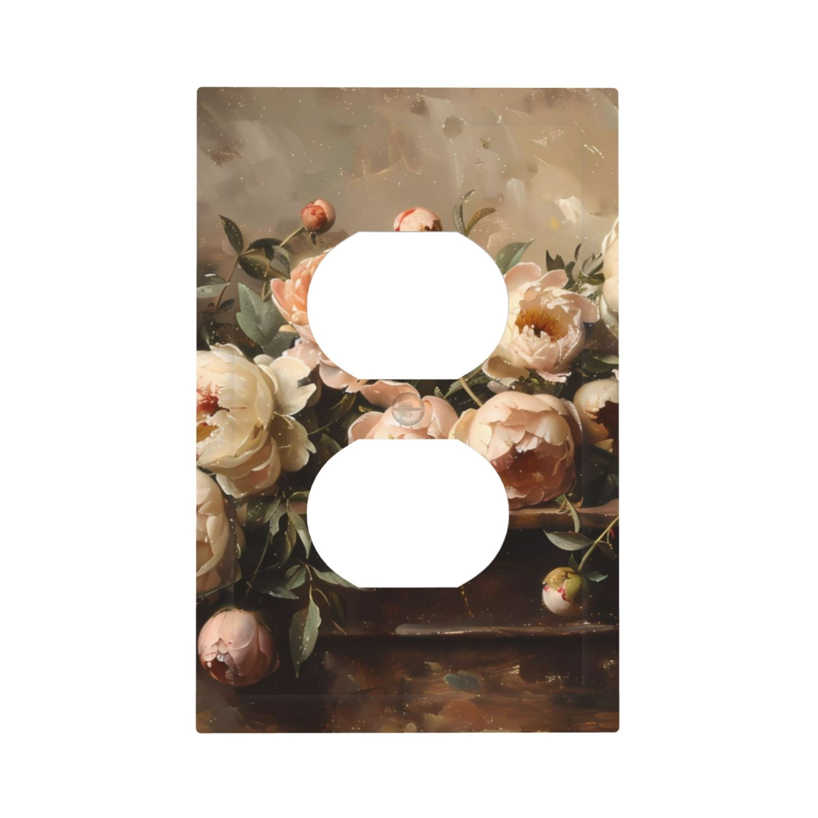 Zufioo Vintage Peonies Rustic Charm Print Switch Wall Plate, Dustproof ...
