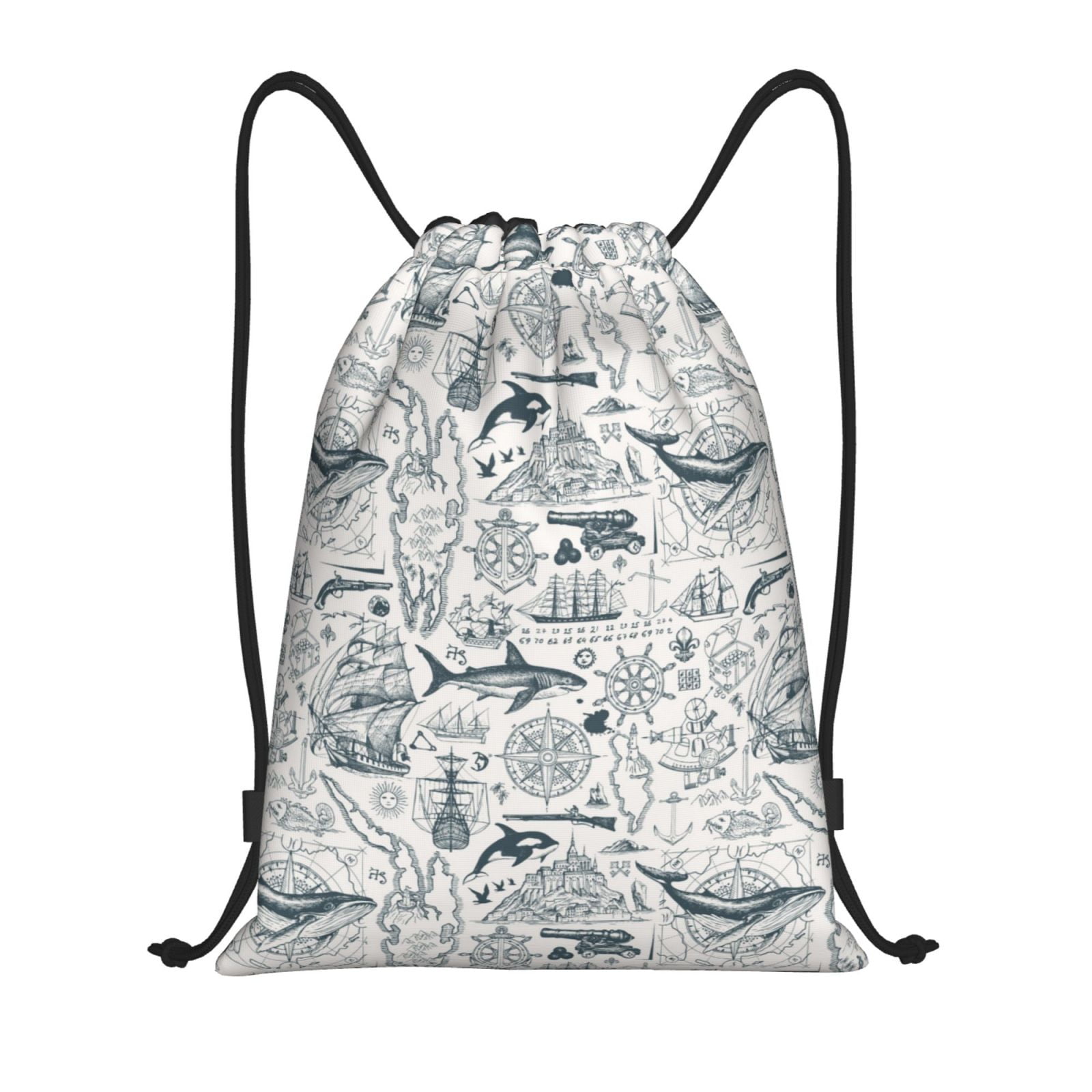 Zufioo Vintage Sailboats Sports Cinch Sack Gym String Bags Machine ...