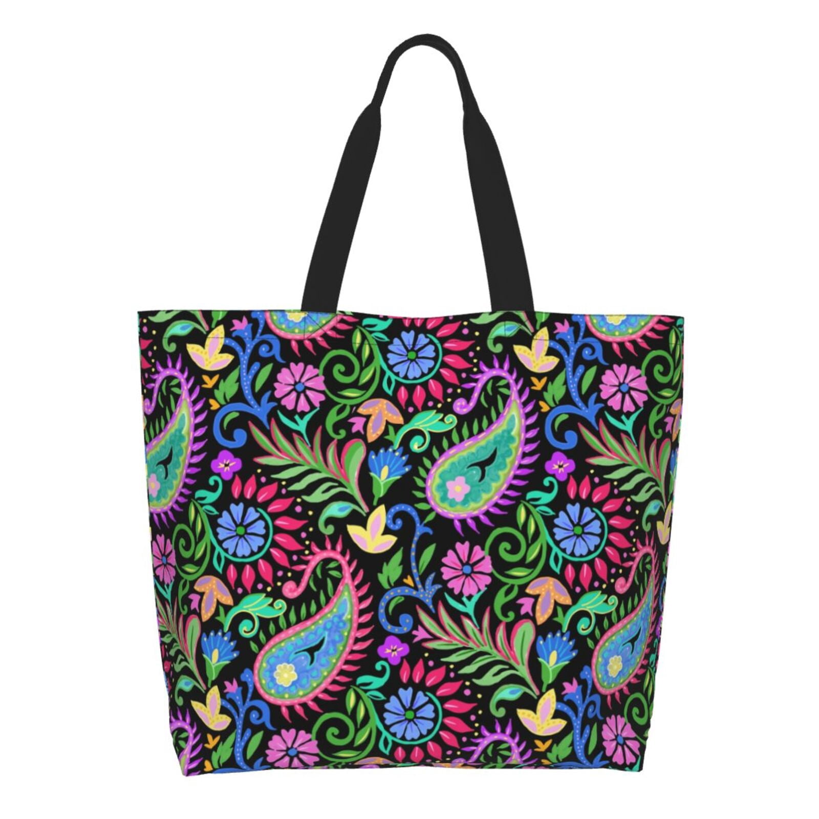 Zufioo Watercolor Floral Paisley for Women's Single-shoulder Shopping ...