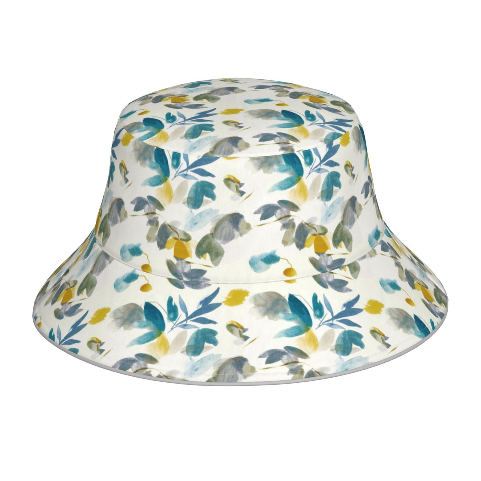 Zufioo Watercolor Leaves Waterproof Reflective Holographic Bucket Hat ...