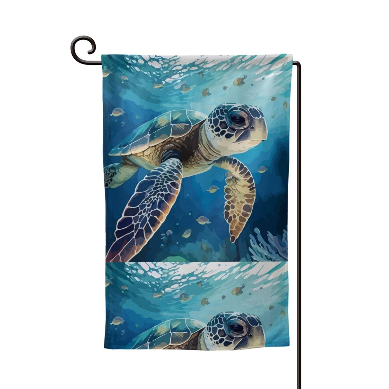 Zufioo Watercolor Turtle Print Garden Decoration Flags, Sun-resistant ...