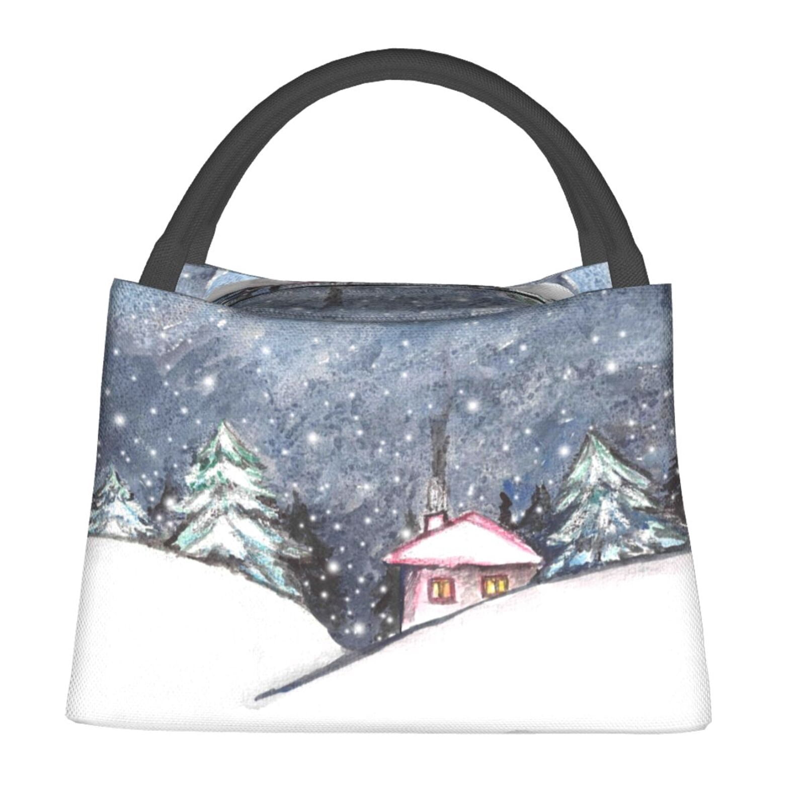 Zufioo Watercolor Winter Landscape For Christmas Insulated Reusable ...