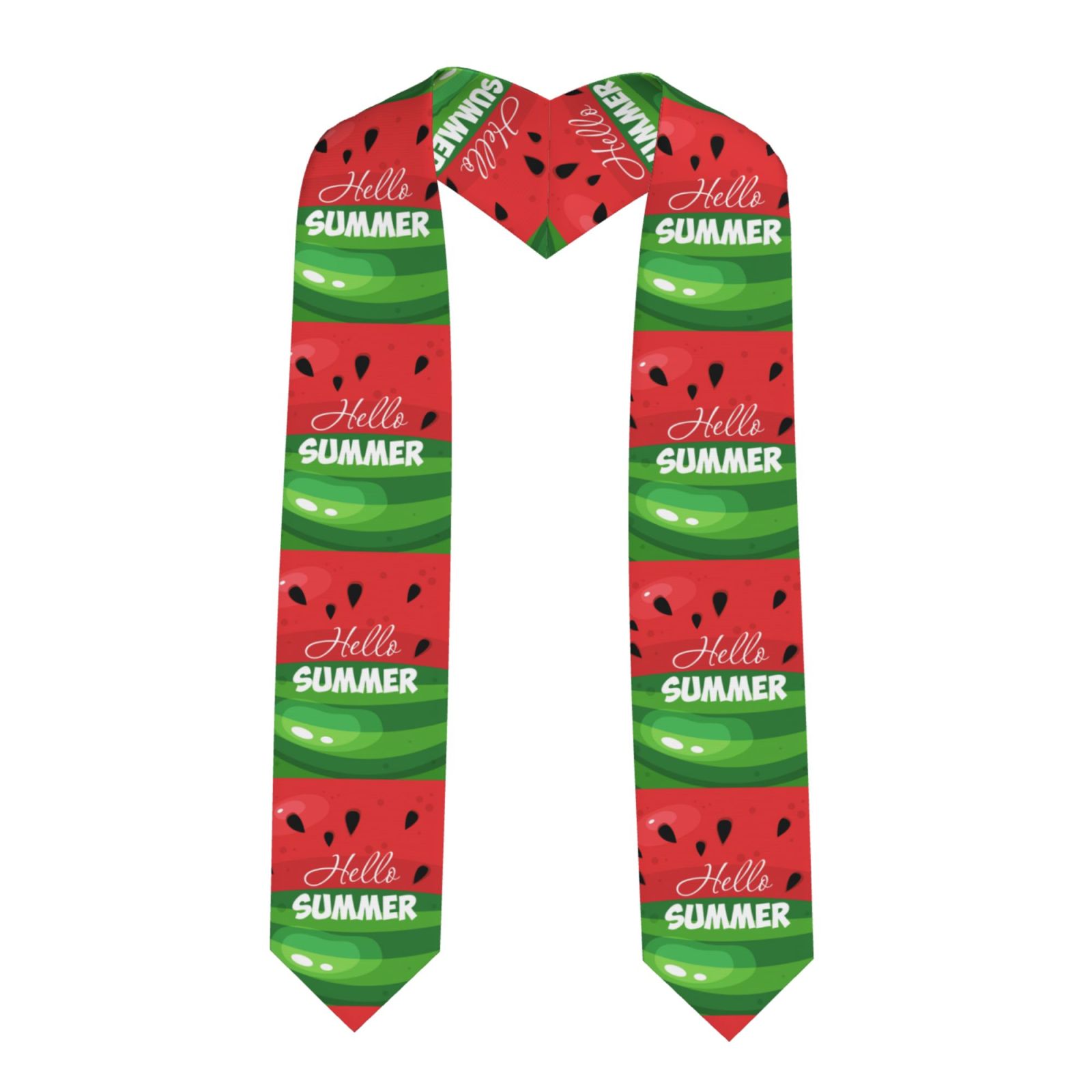 Zufioo Watermelon Hello Summer Print Graduation Shawl Ribbon ...