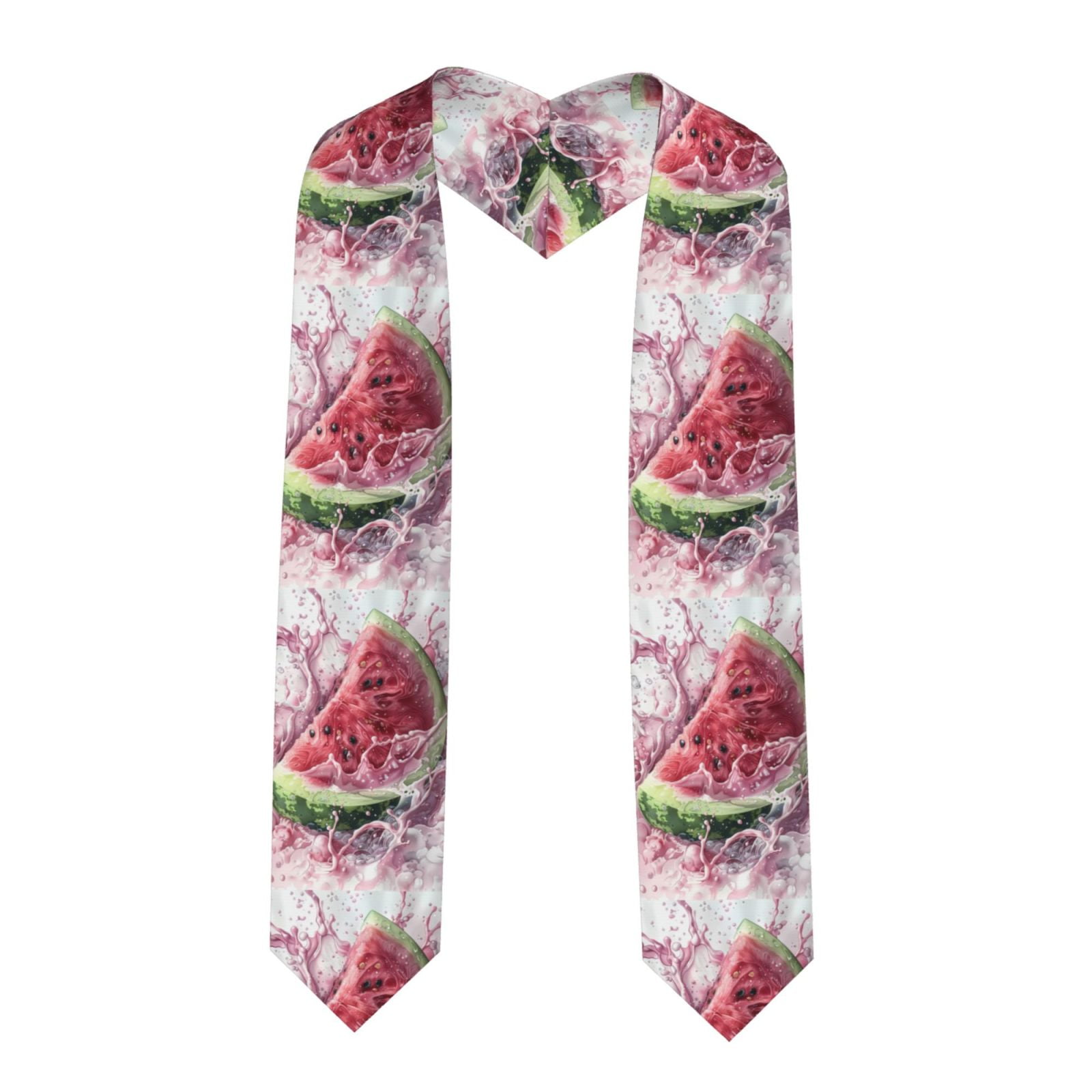 Zufioo Watermelon Splash Realism Art Print Graduation Shawl Ribbon ...