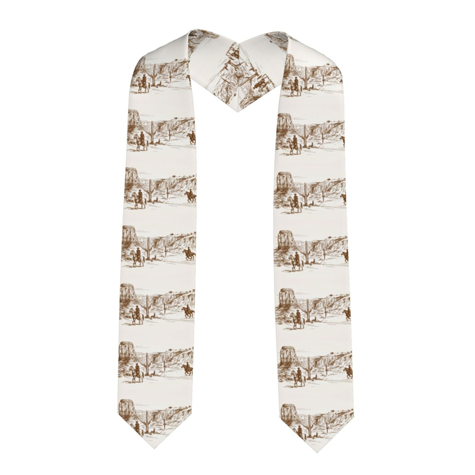 Zufioo Western Desert Cowboys Print Graduation Shawl Ribbon, Graduation ...