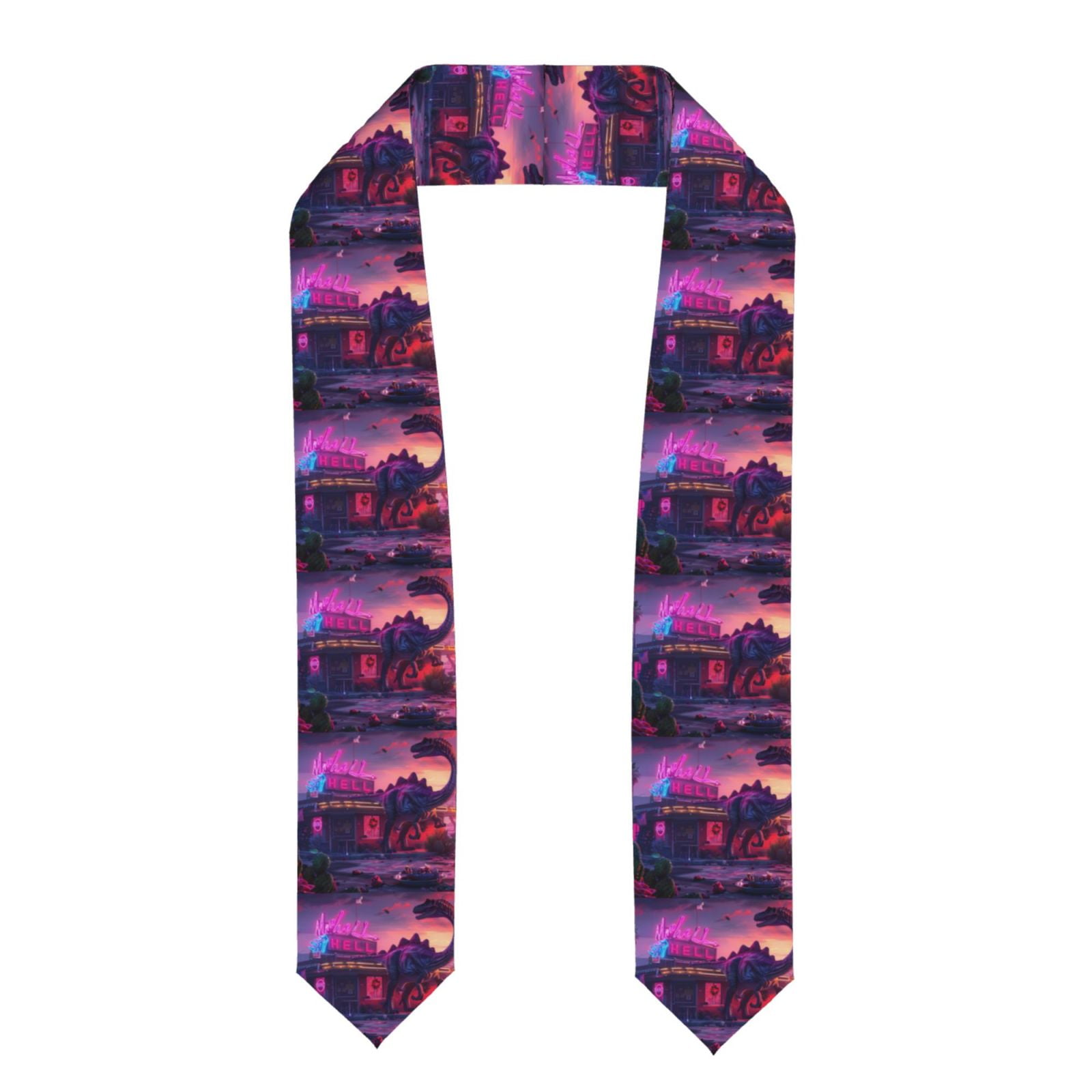 Zufioo Western Style Dinosaur Print Graduation Shawl Ribbon, Graduation ...