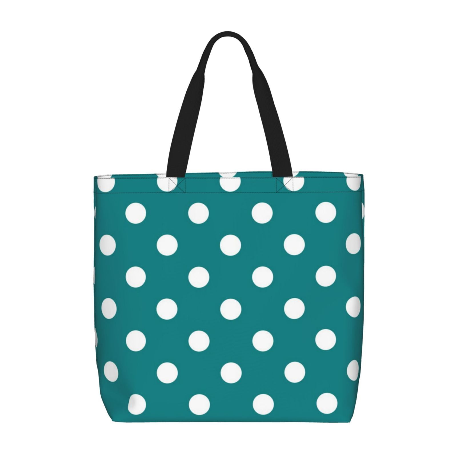 Zufioo White Polka Dots With Teal Background Print Large Capacity ...
