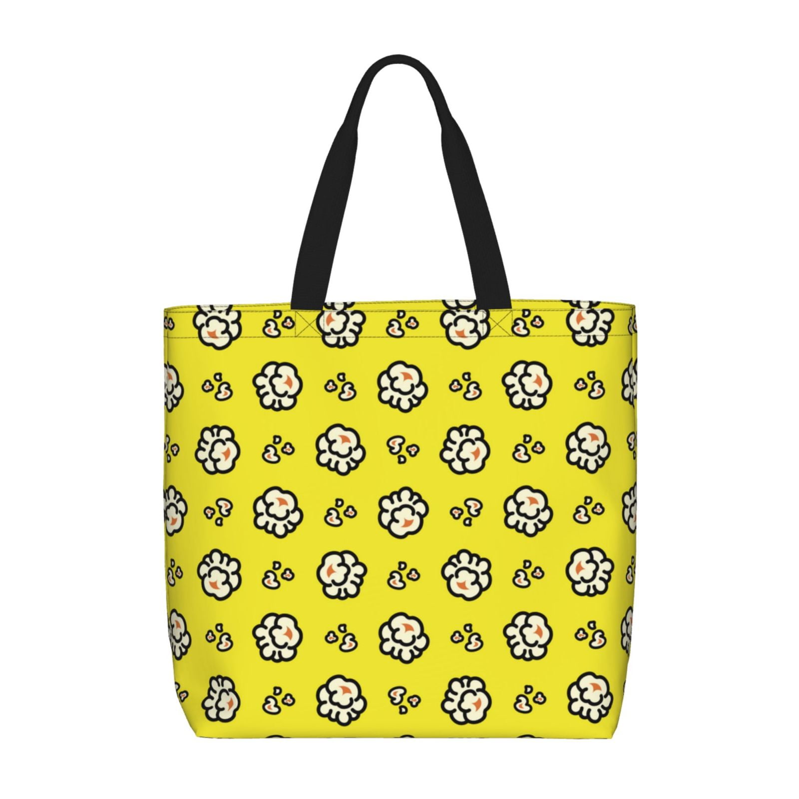 Zufioo White Popcorn Print Large Capacity Single Shoulder Convenient ...