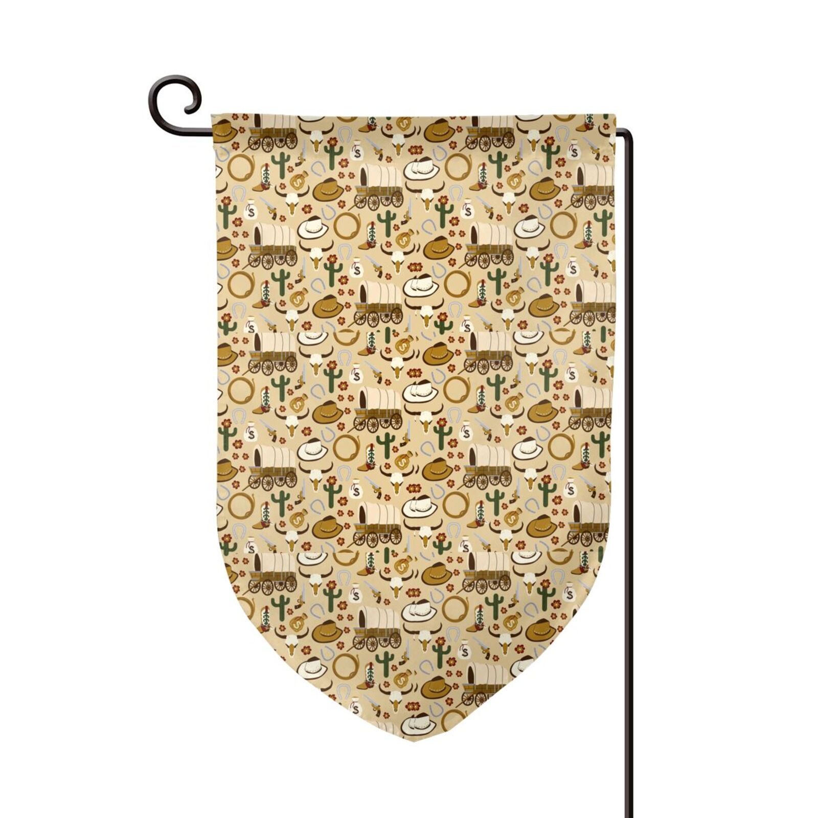 Zufioo Wild West Cowboy Print Garden Decoration Flags, Sun-resistant ...