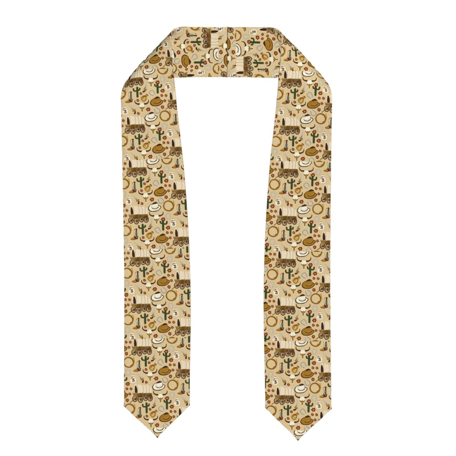 Zufioo Wild West Cowboy Print Graduation Shawl Ribbon, Graduation ...
