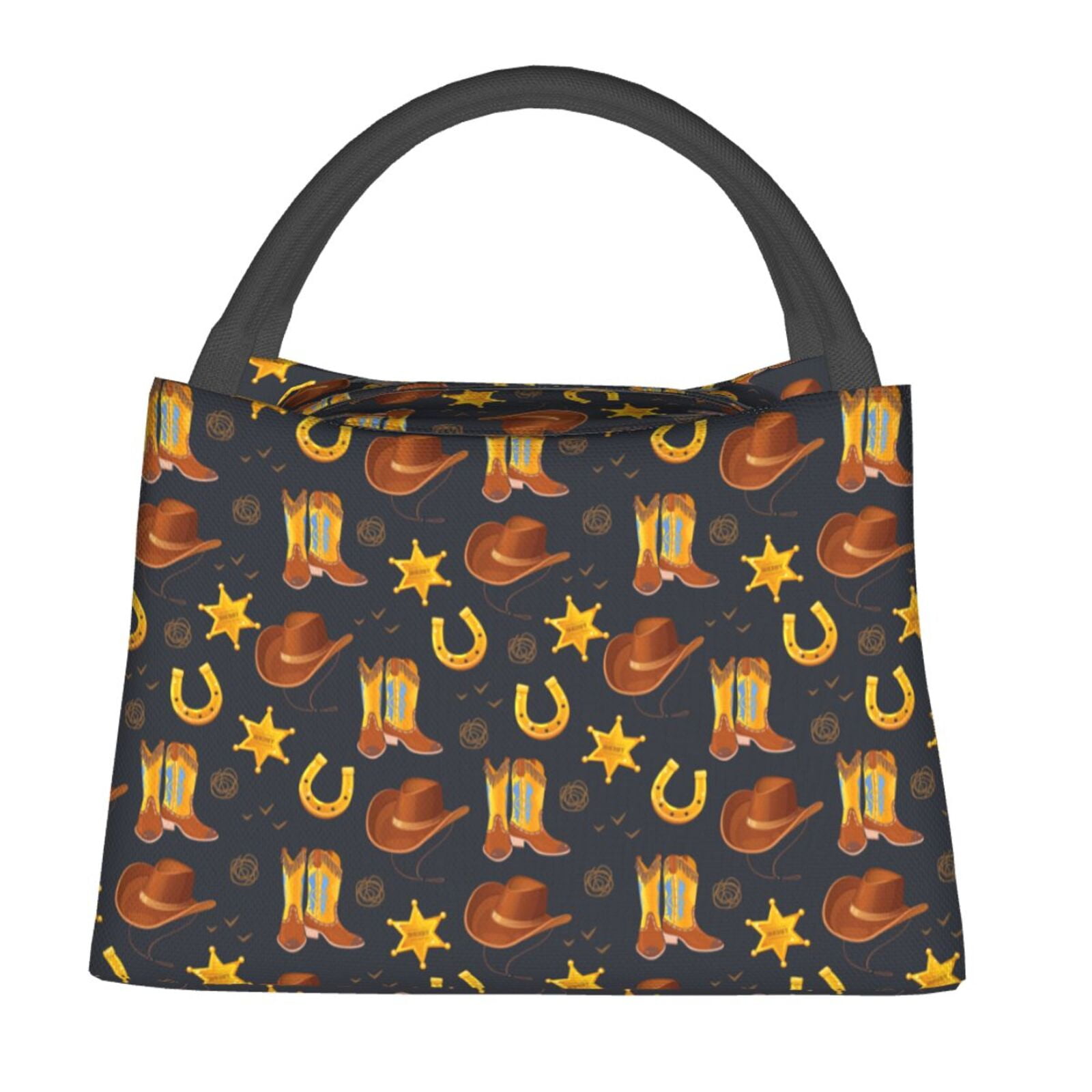 Zufioo Wild West Golden Horseshoe Insulated Reusable Grocery Bags ...