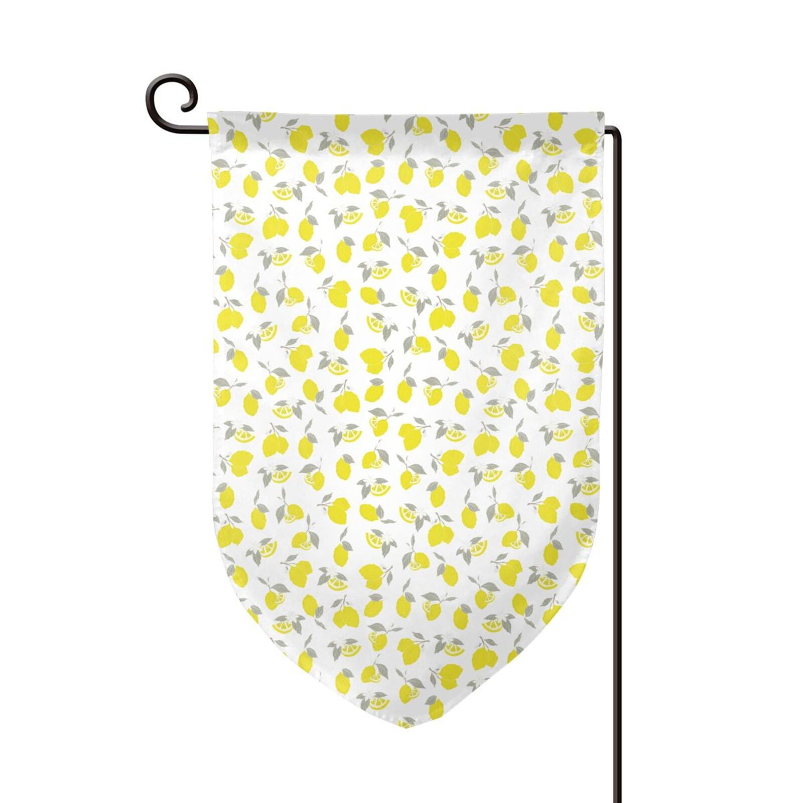 Zufioo Yellow Lemon Leaves Print Garden Decoration Flags, Sun-resistant ...