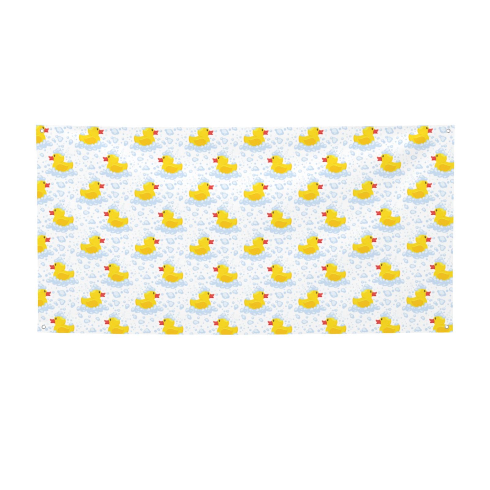 Zufioo Yellow Rubber Duck Print Holiday Banners, Party Banners, Hanging ...