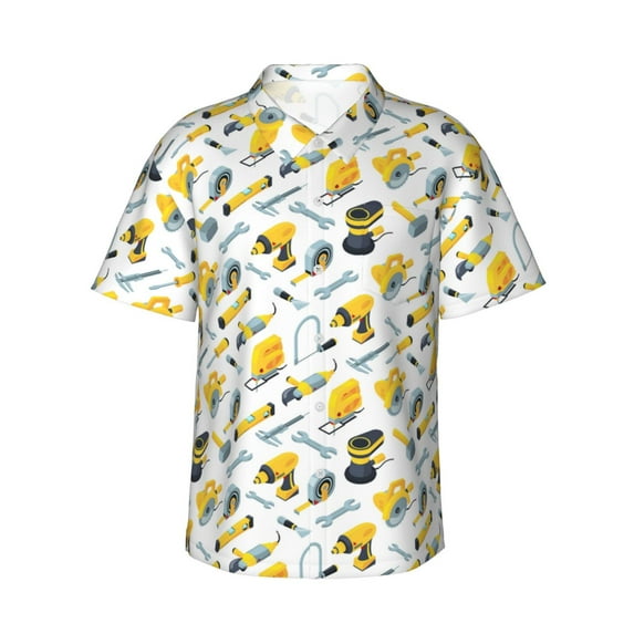 Zufioo construction tools Hawaiian Shirt for Men,Beach Shirts Tropical ...
