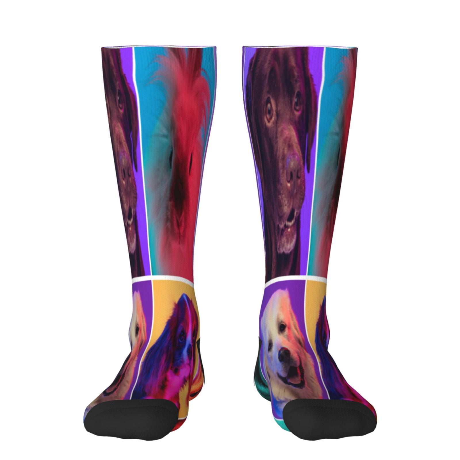 Zufioo cute dogs of different breeds Long High Thigh Socks Knee-High ...