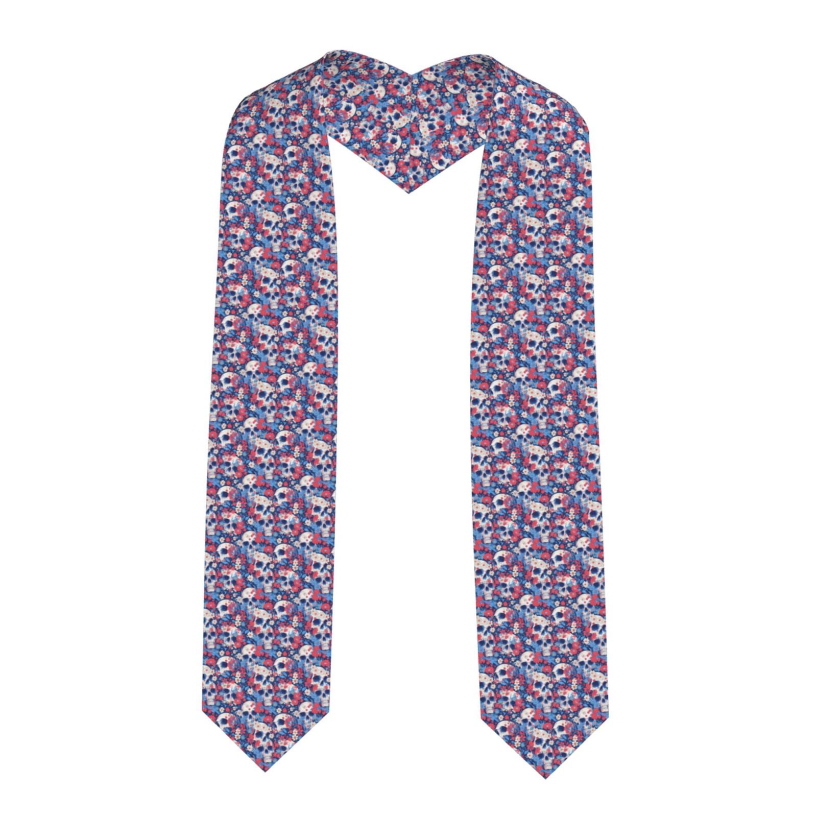 Zufioo daisy Skull red flower Print Graduation Shawl Ribbon, Graduation ...