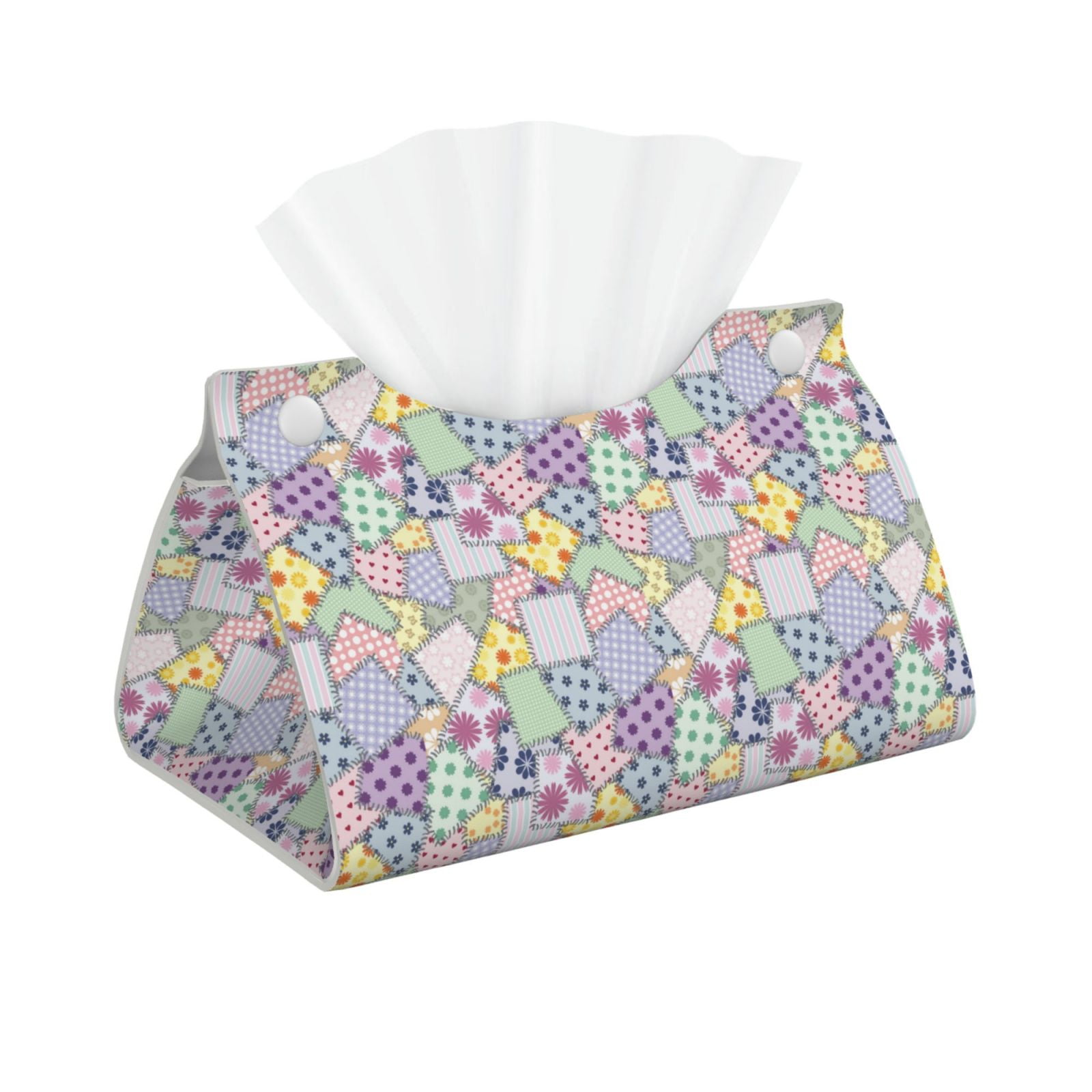 Zufioo different patchwork Print Long Leather Tissue Bag, PVC ...
