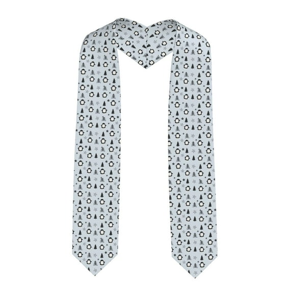 Zufioo penguin tree star Print Graduation Shawl Ribbon, Graduation ...