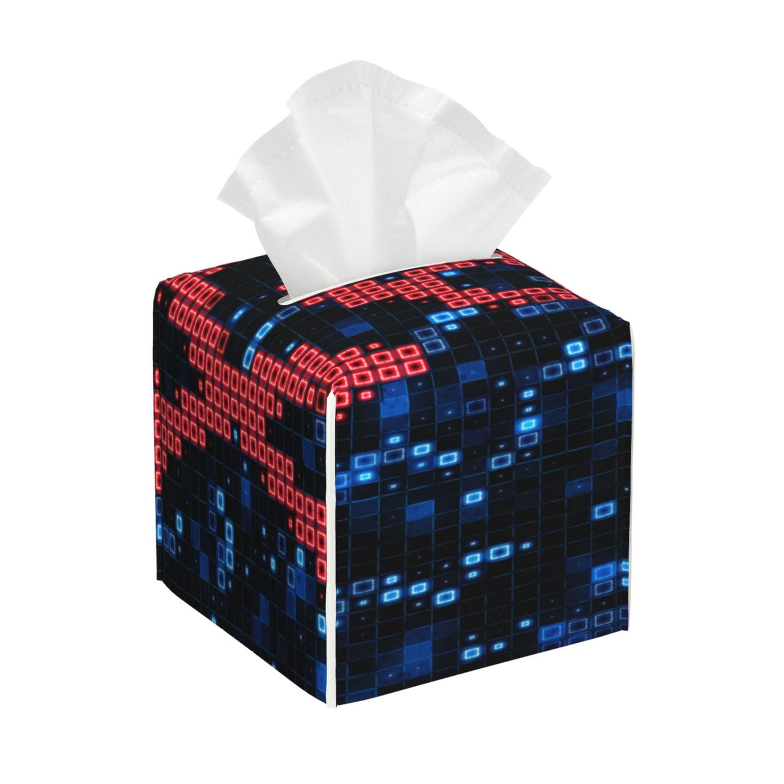 Zufioo pirate skull Tissue Box Cover, Tissue Box Cover Holder Square PU Leather for Bathroom ...