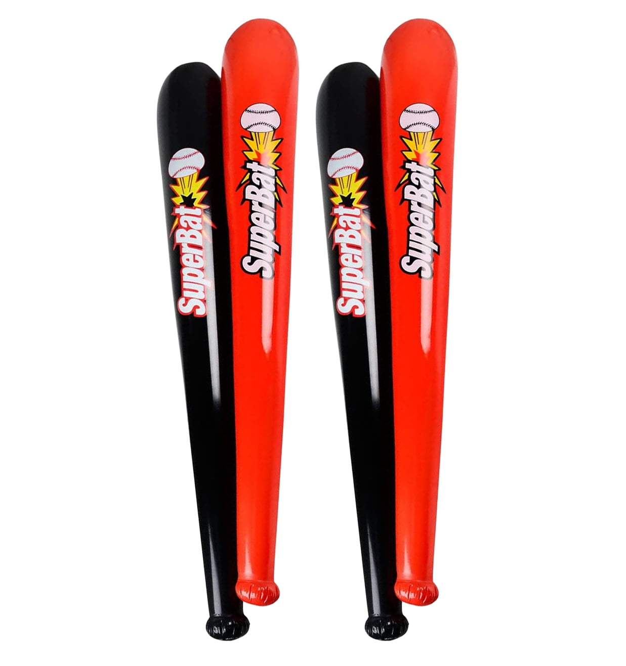 Zugar Land Kids' Inflatable 42" Vinyl Baseball Bat Set (4 Pieces ...