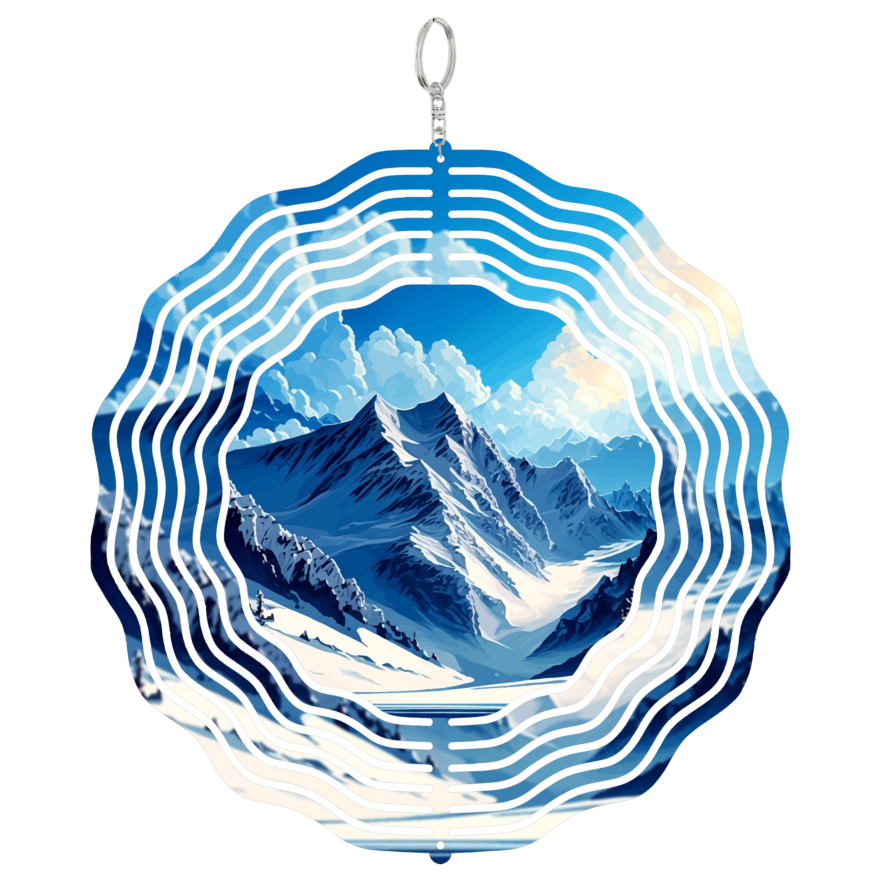 Zugspitze Germany Mountain Wind Spinner, Kinetic Stainless Steel Art ...