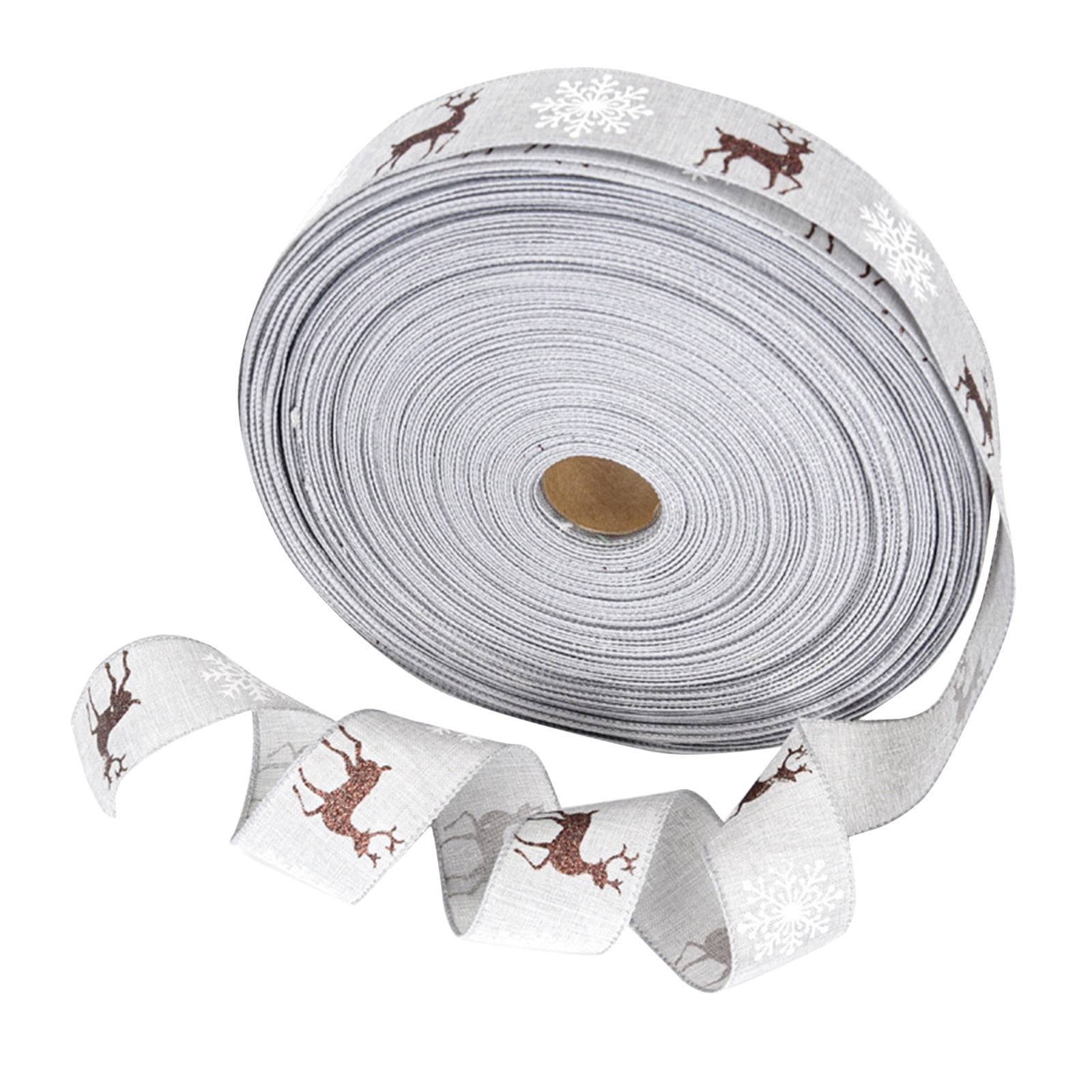 Zuioae Clearance Christmas Linen Ribbon Snowflake Elk Santa Claus ...