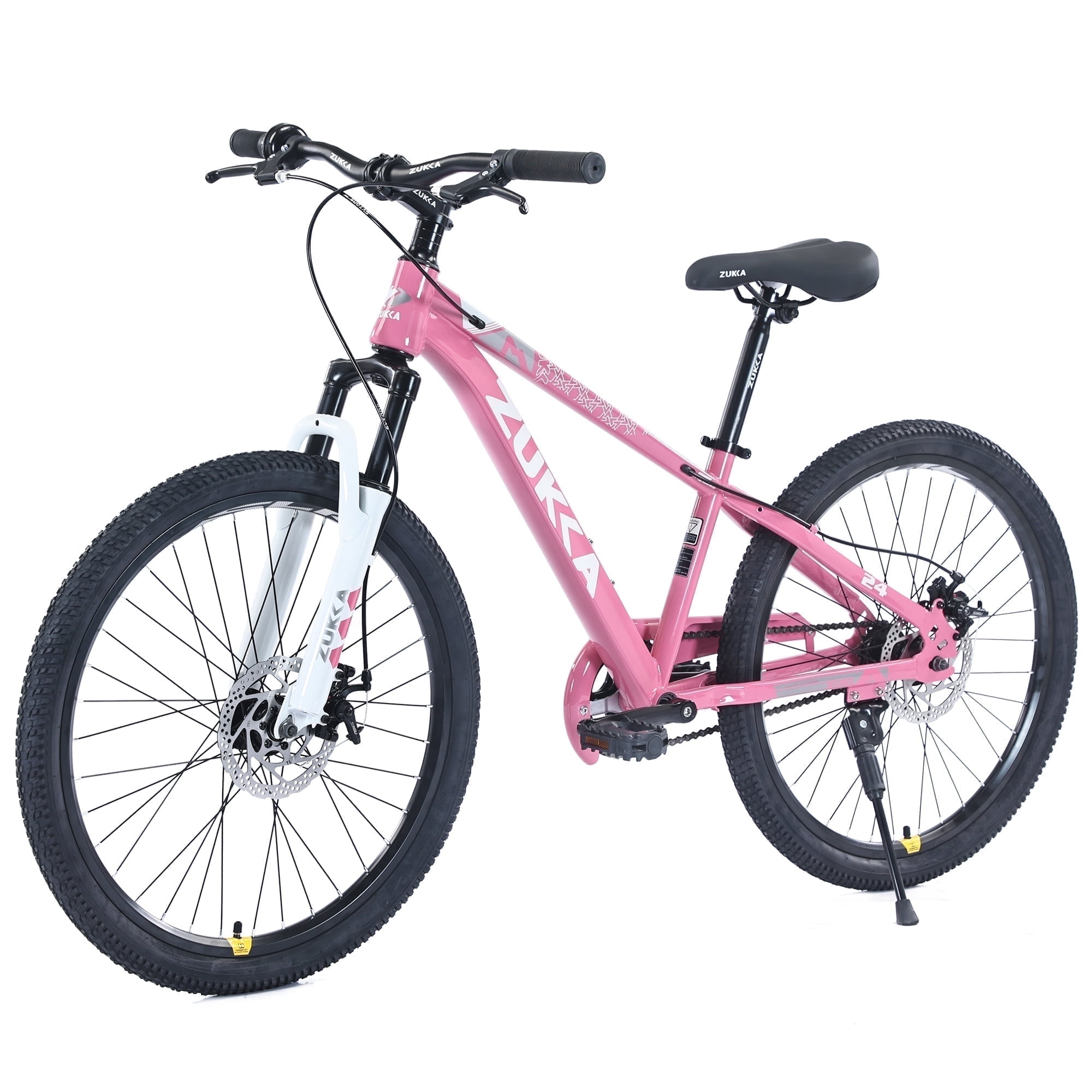 Zukka 24 inch Mountain Bike Steel Frame Hardtail Bicycle for Students ...