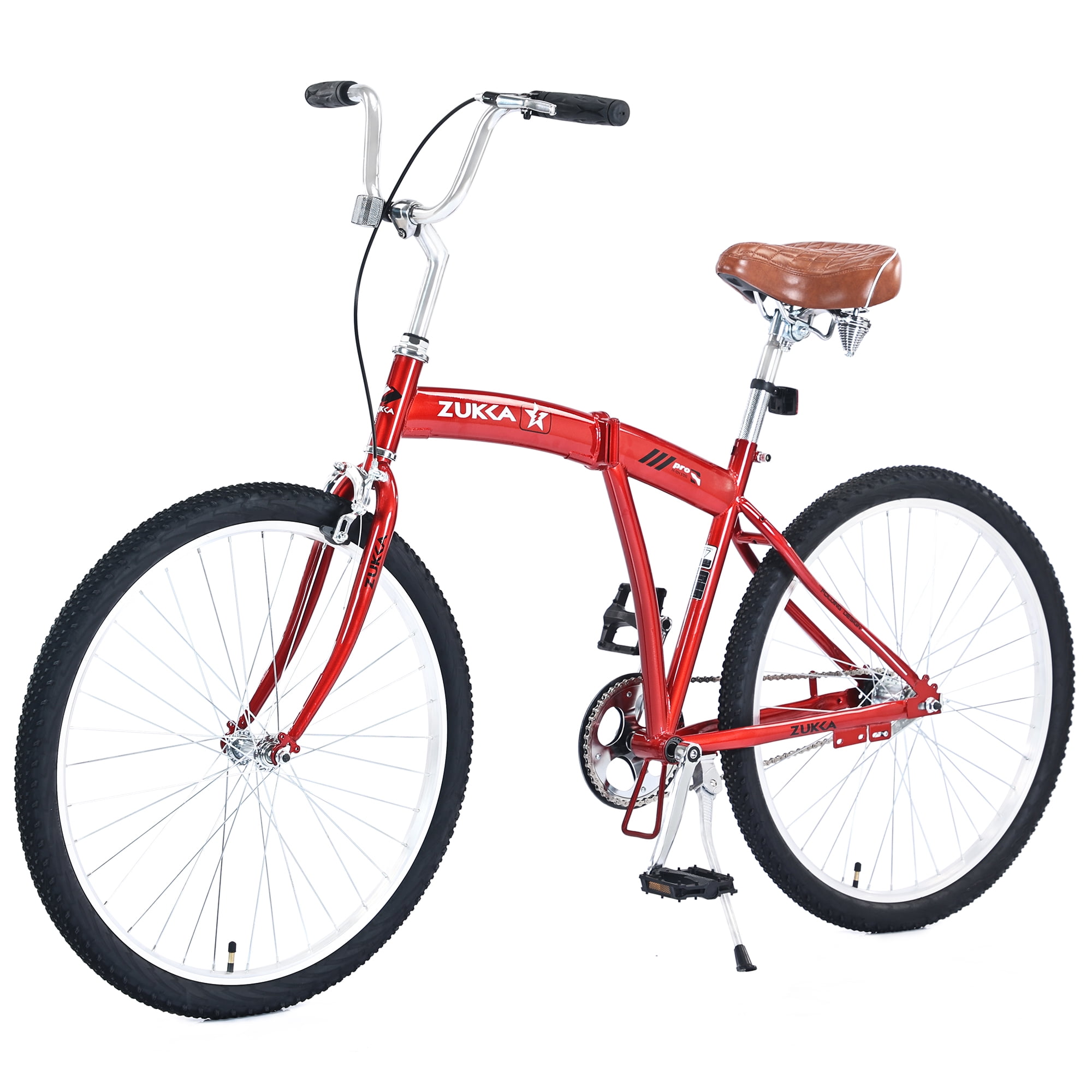 Zukka 26 inch Comfort Step-Thru Folding Cruiser Bike, Adult Steel Frame, Red - Walmart.com