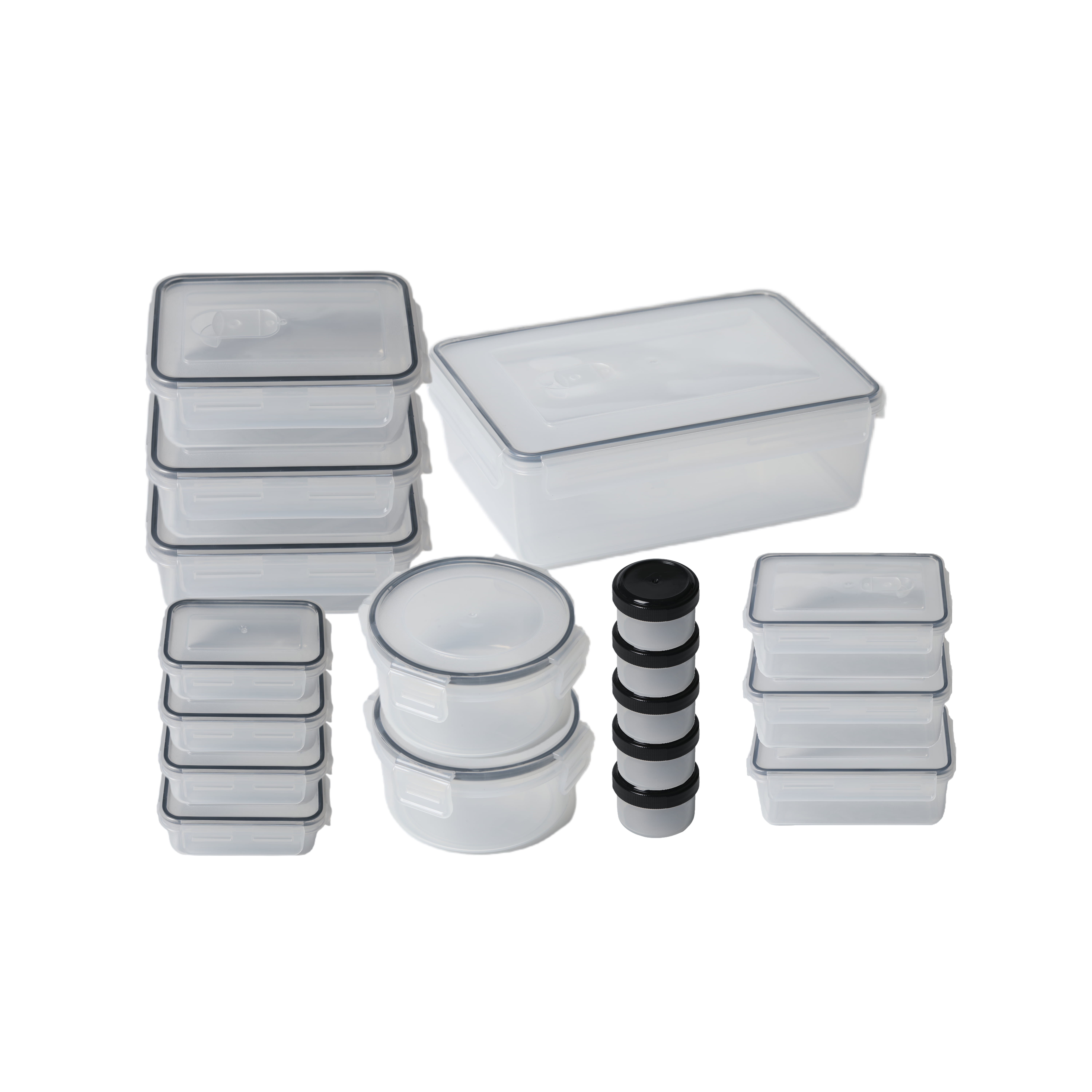 Zukka Fresh-Keeping Box Plastic 18PCS Set Food Sauce Storage Container ...