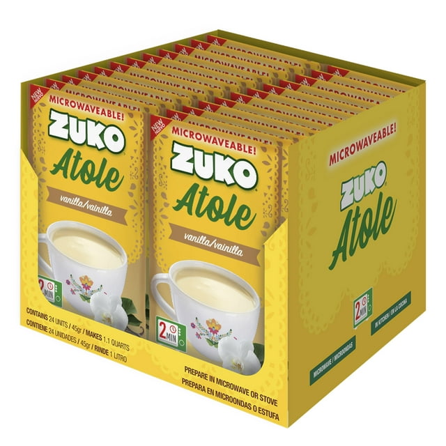 Zuko Atole Vanilla Drink Mix, Sugar-Free Powder Packets, 1.6 oz, Pack ...